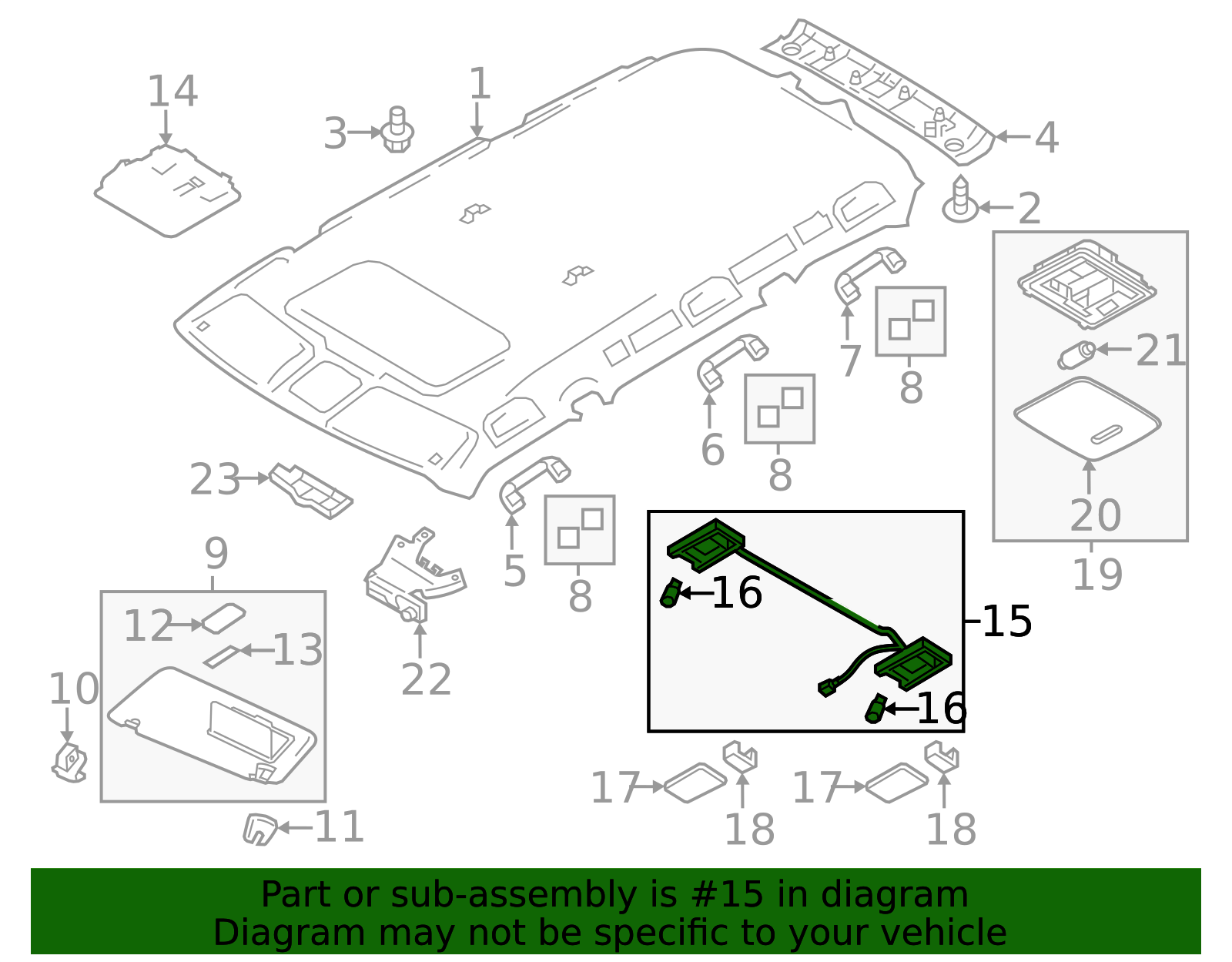 264606JD0A - Reading Lmp Assembly 2019-2024 INFINITI QX80 | Infiniti of ...