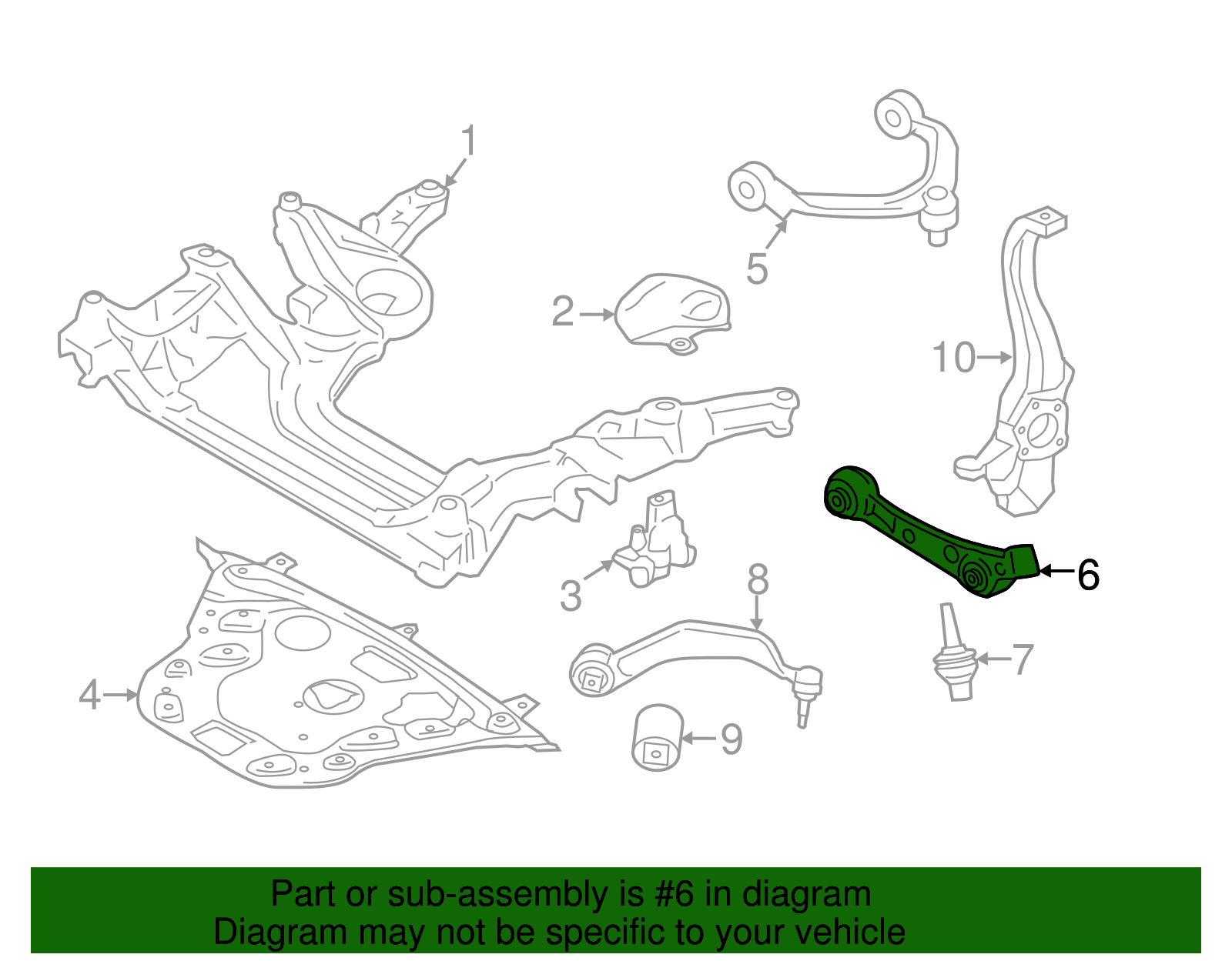 31126777740 - 2010-2017 BMW Lower Control Arm (31-12-6-777-740) | BMW ...