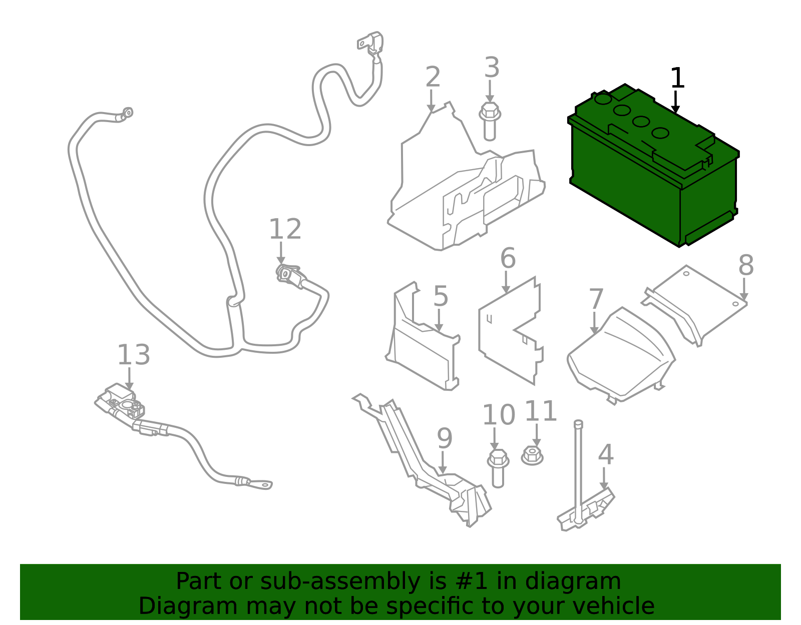 2015-2025 Volvo Vehicle Battery 30644962 | TascaParts.com