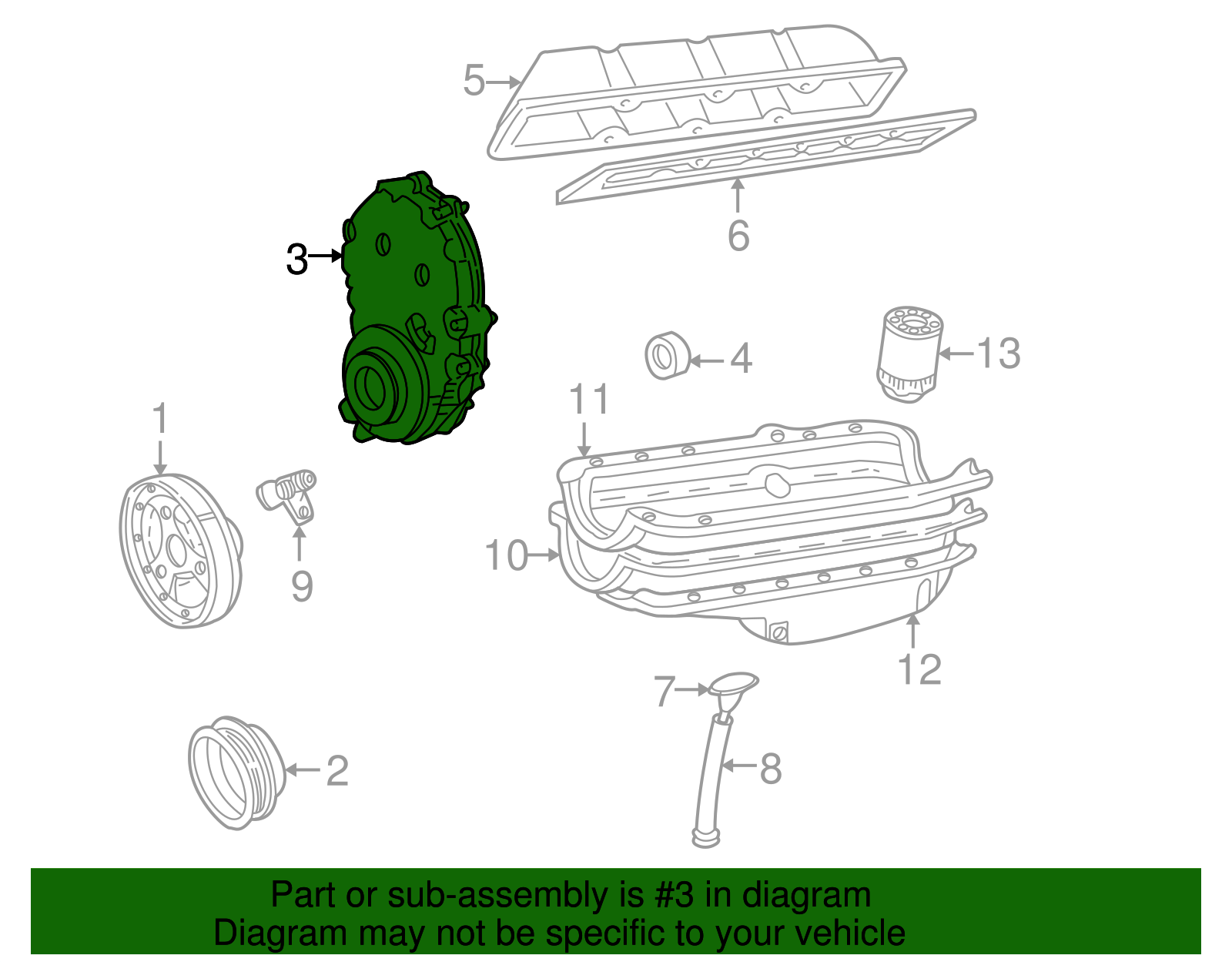 2000-2002 GM Engine Timing Cover 12558343 | Capital Chevy Parts