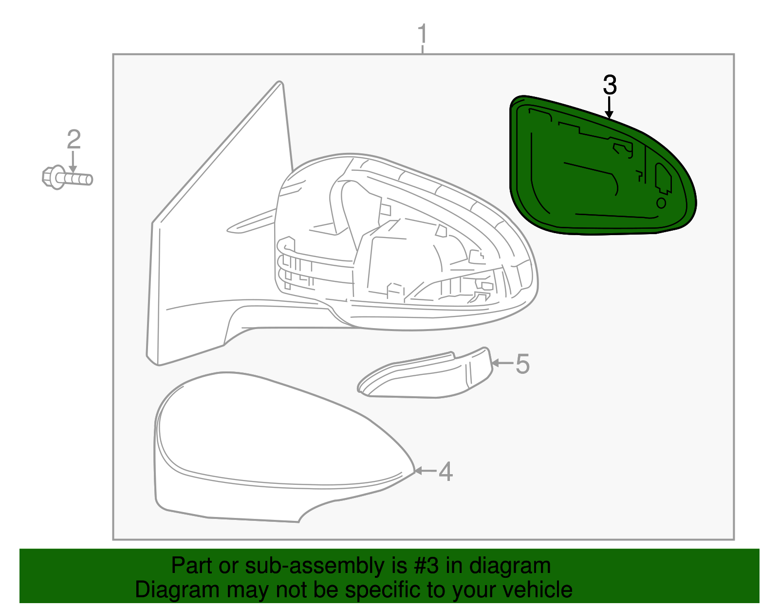 Genuine Toyota Mirror Glass part# 87961-02F20 for 2014-2019 Toyota ...