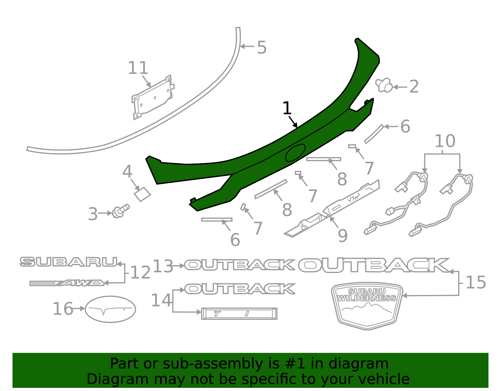 91111AN30ANN - 2020-2024 Subaru Outback - Finish Panel - 2020-2025 ...