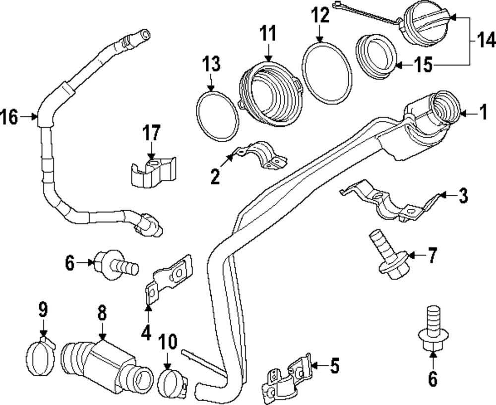2023-2025 Toyota GR Corolla Breather Tube 77225-12060 | Toyota Parts Center