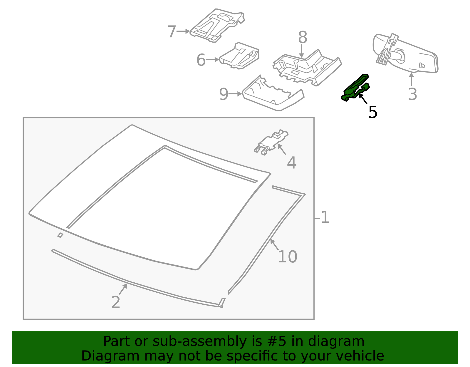 Windshield Outside Moisture,Ambient Light, and Humidity Sensor 84857321 ...