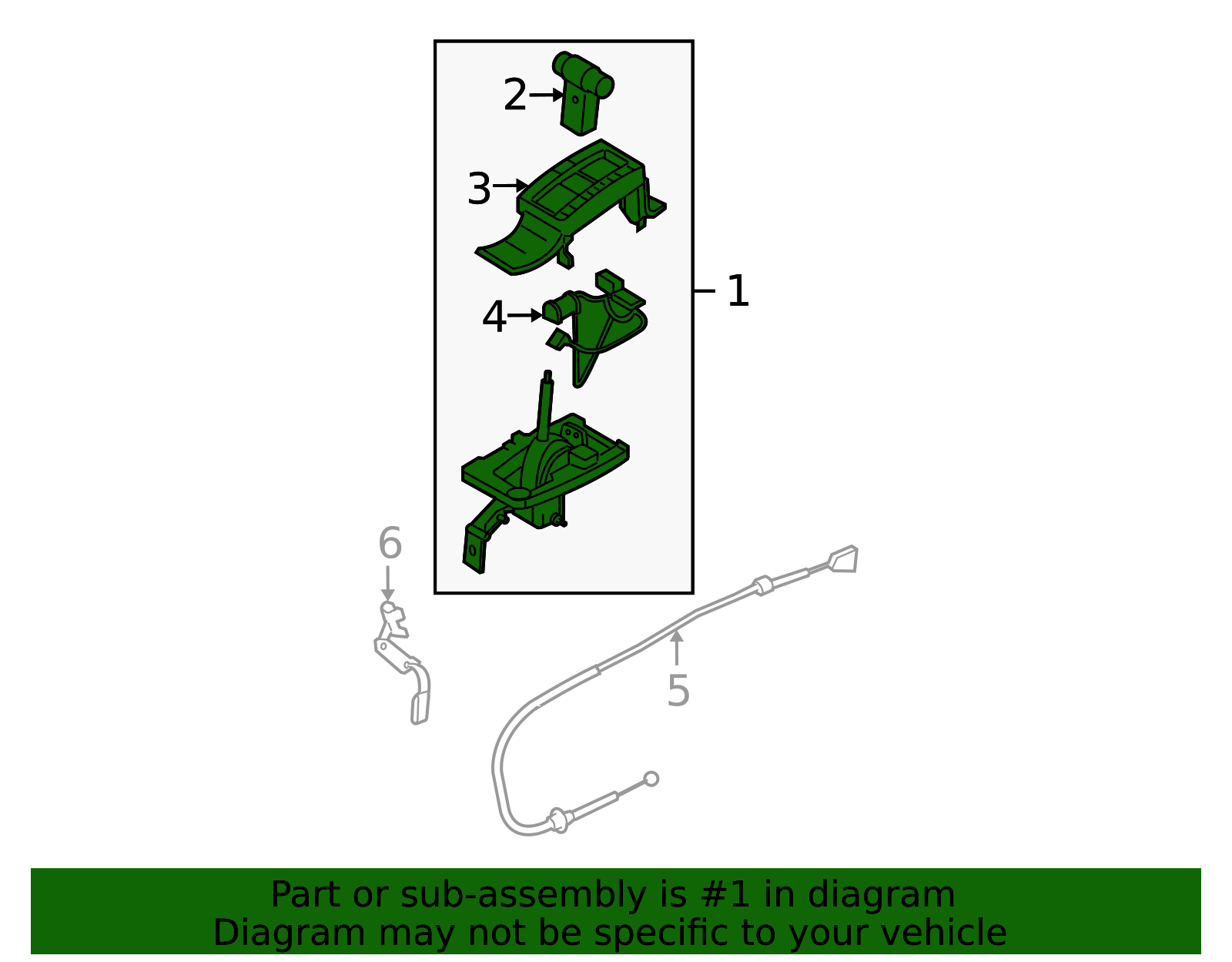 1999-2009 Ford Mustang Shift Control Cable 8R3Z-7210-C | Awesome Parts Ford