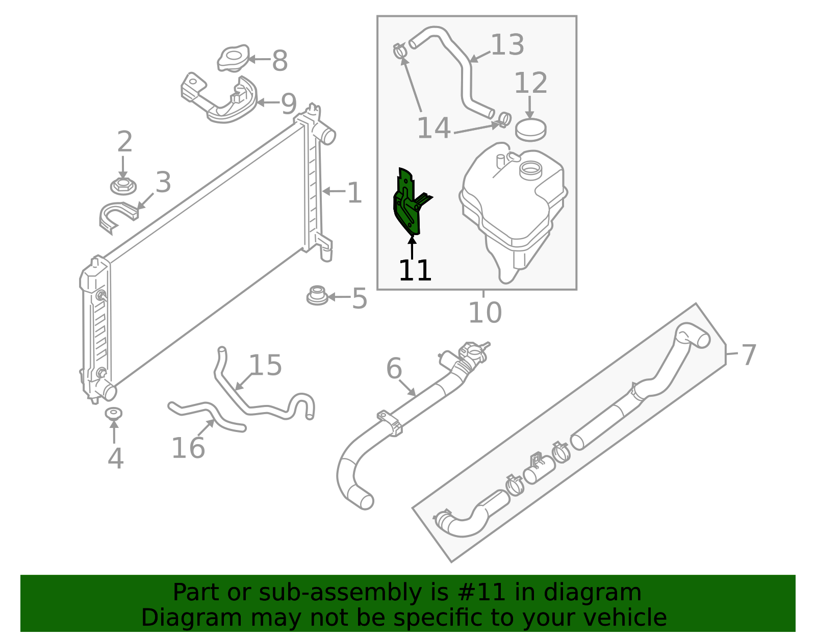 2013-2023 Nissan Reservoir Assembly Bracket 21745-3TA0A | TascaParts.com