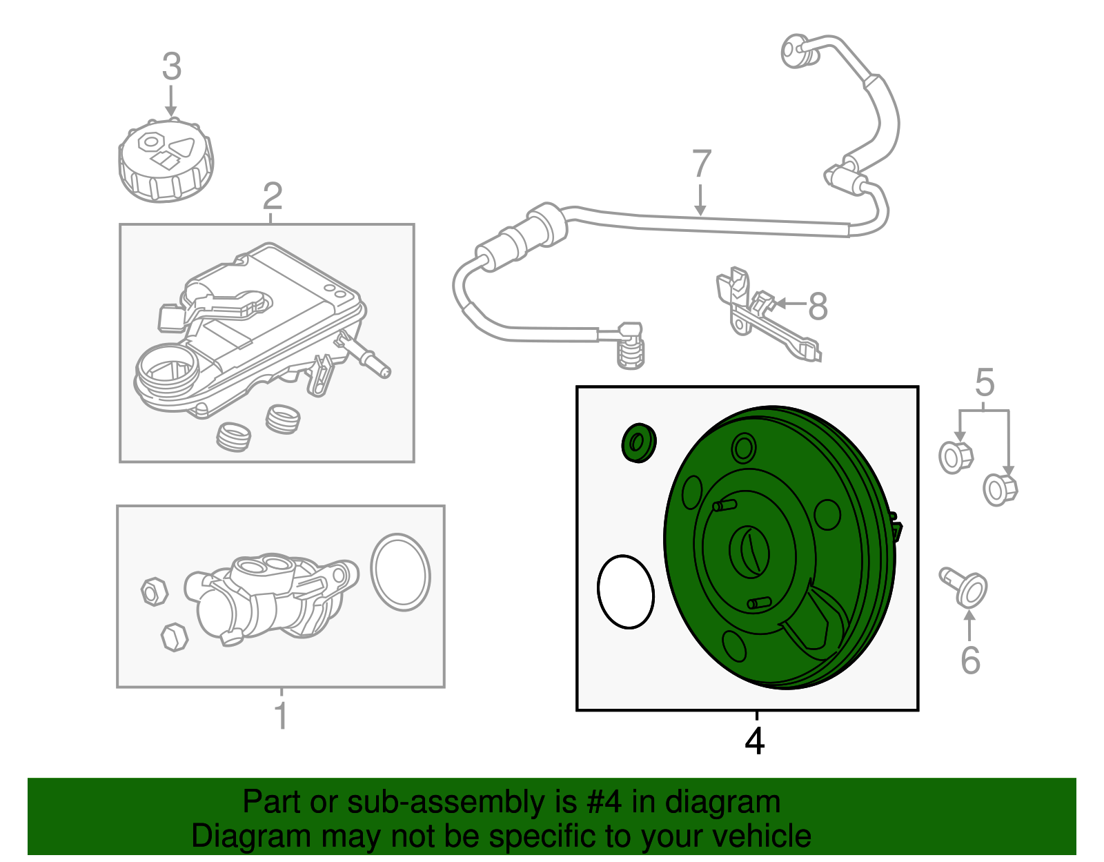 2015-2018 Ford Focus Motorcraft™ Power Brake Booster brb133 ...