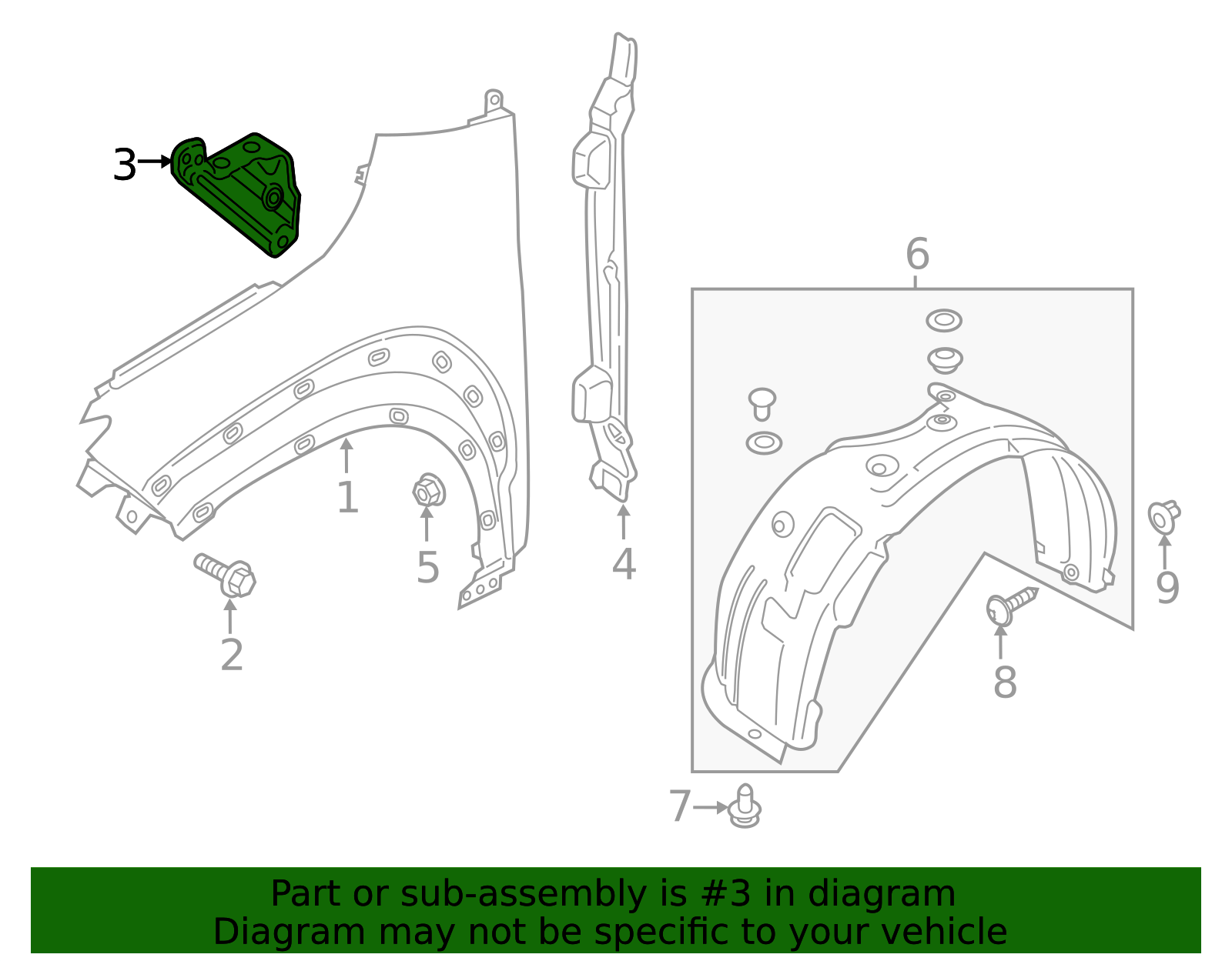 2018-2023 Hyundai Fender Mtg Bkt 66331-J9000 | HyundaiParts.Online
