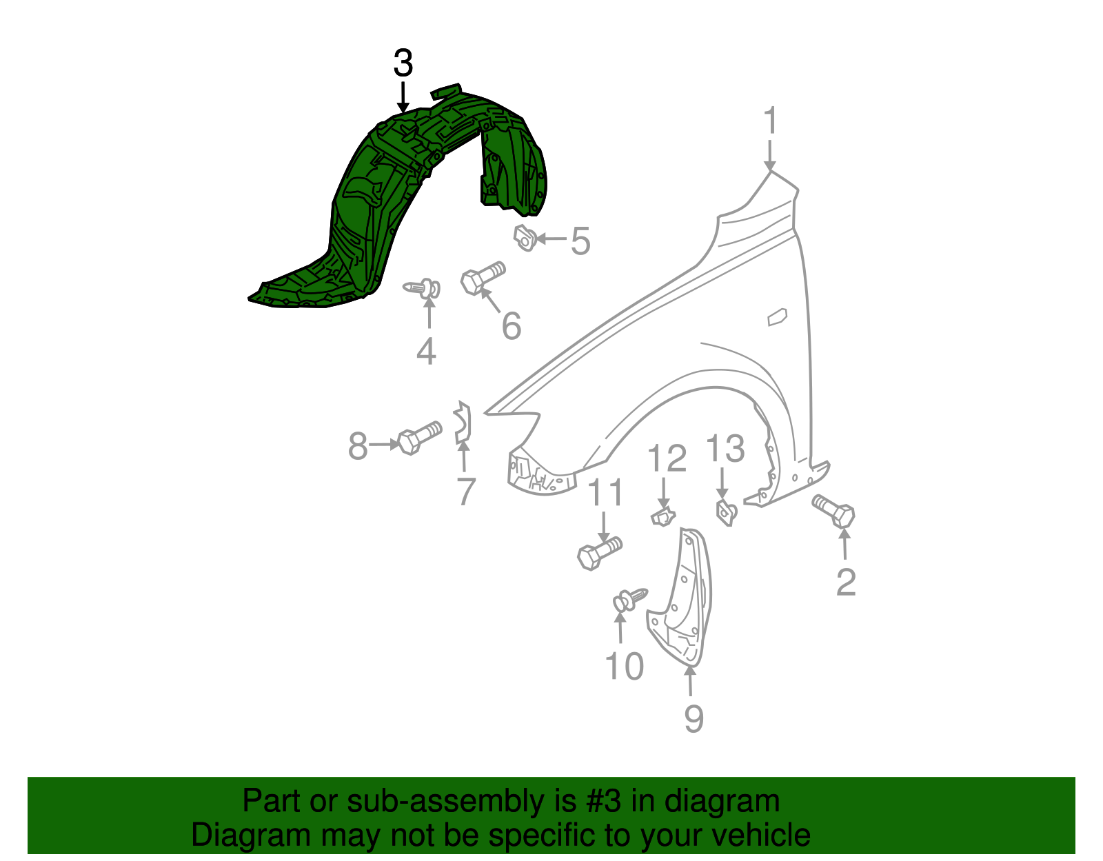 2004-2006 Mazda 3 | Fender Liner | BP4K-56-140H | Mazda Online Parts
