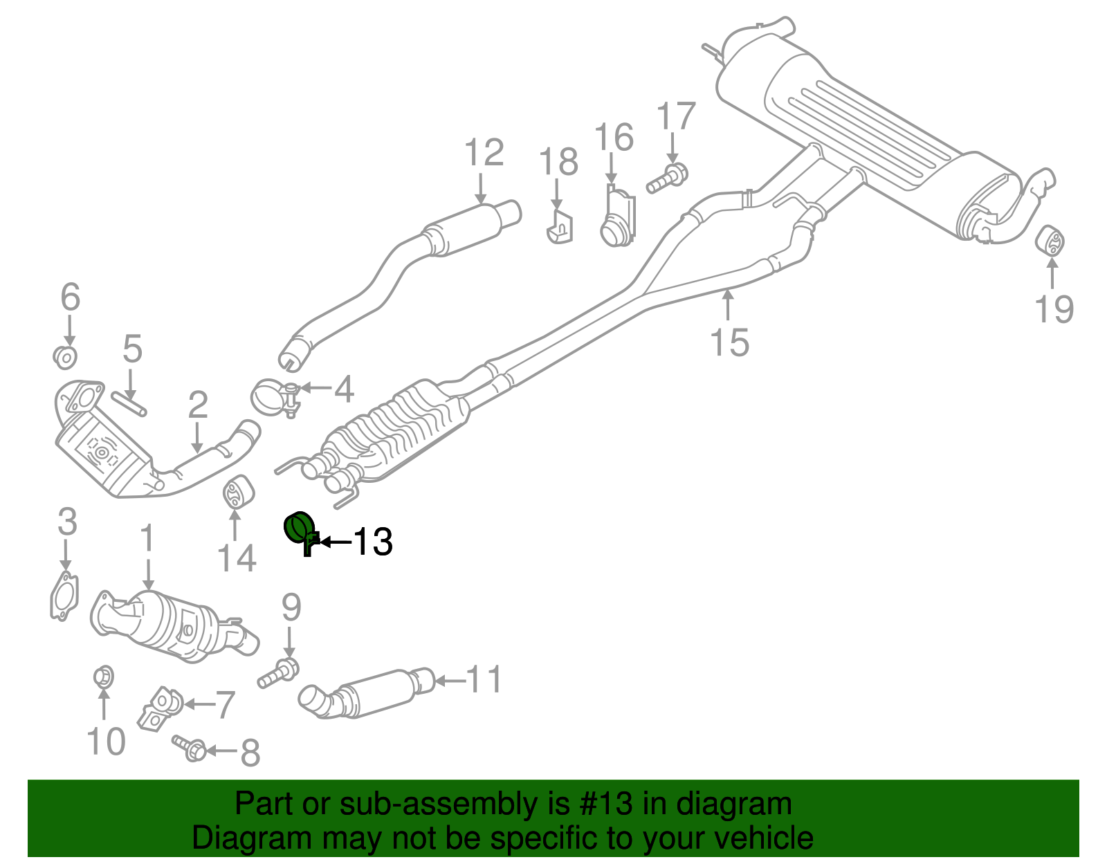 GD9Z-5A231-A - Front Pipe Clamp 2017-2020 Ford | Ford Parts Center