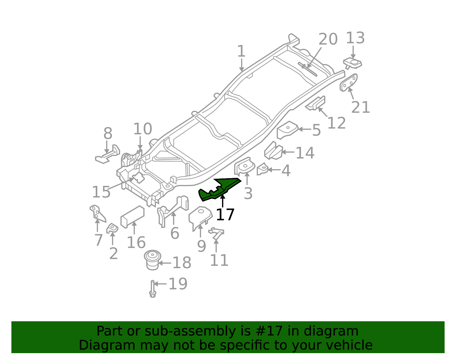 2005-2019 Nissan Frame Stiffener 51044-EA030 | Team Nissan Inc.