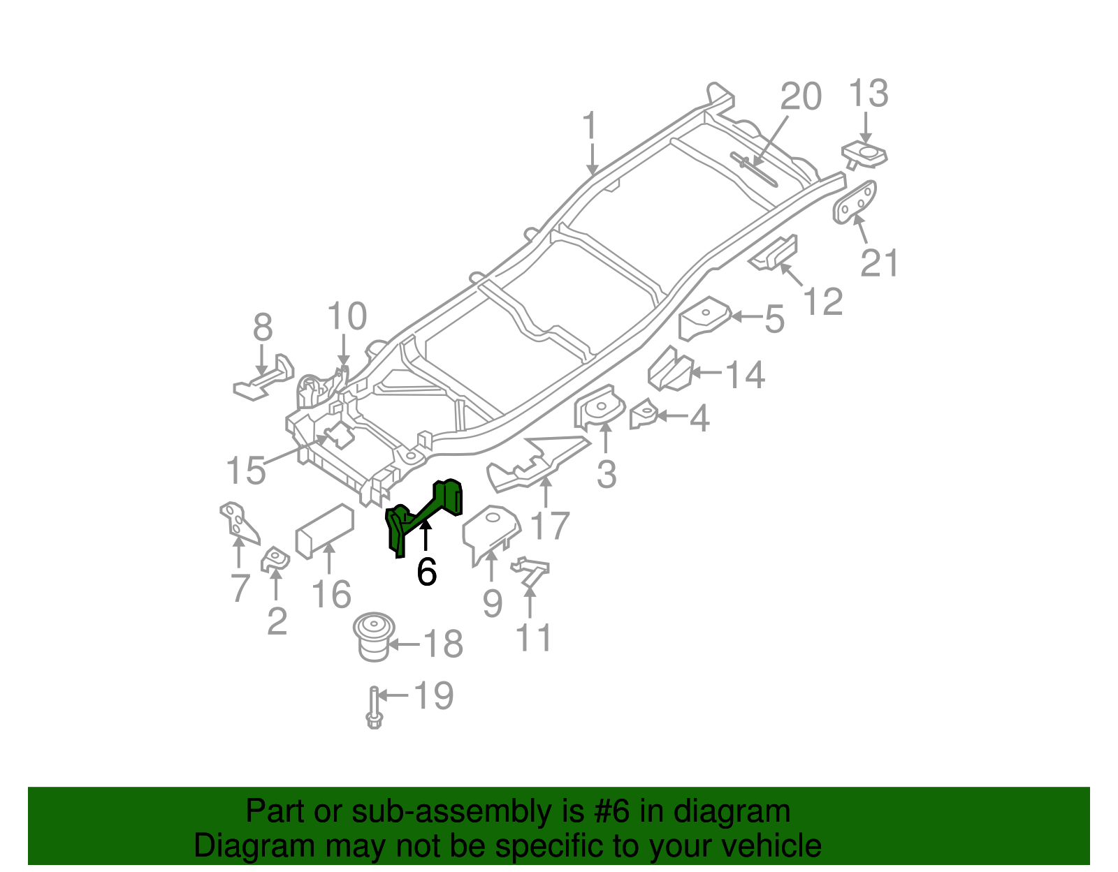 50224-EA030 - 2005-2019 Nissan Frontier - Mount Bracket | Anicra Nissan ...