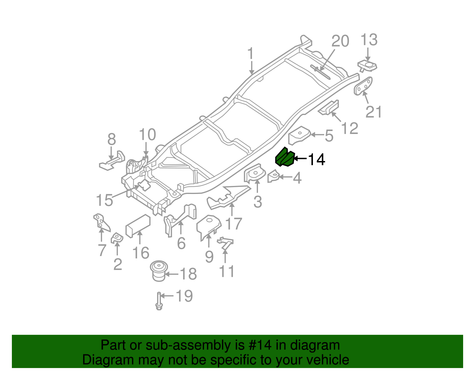 50383-EA030 - High-Quality Frame Rail Bracket for 2005-2019 Nissan ...