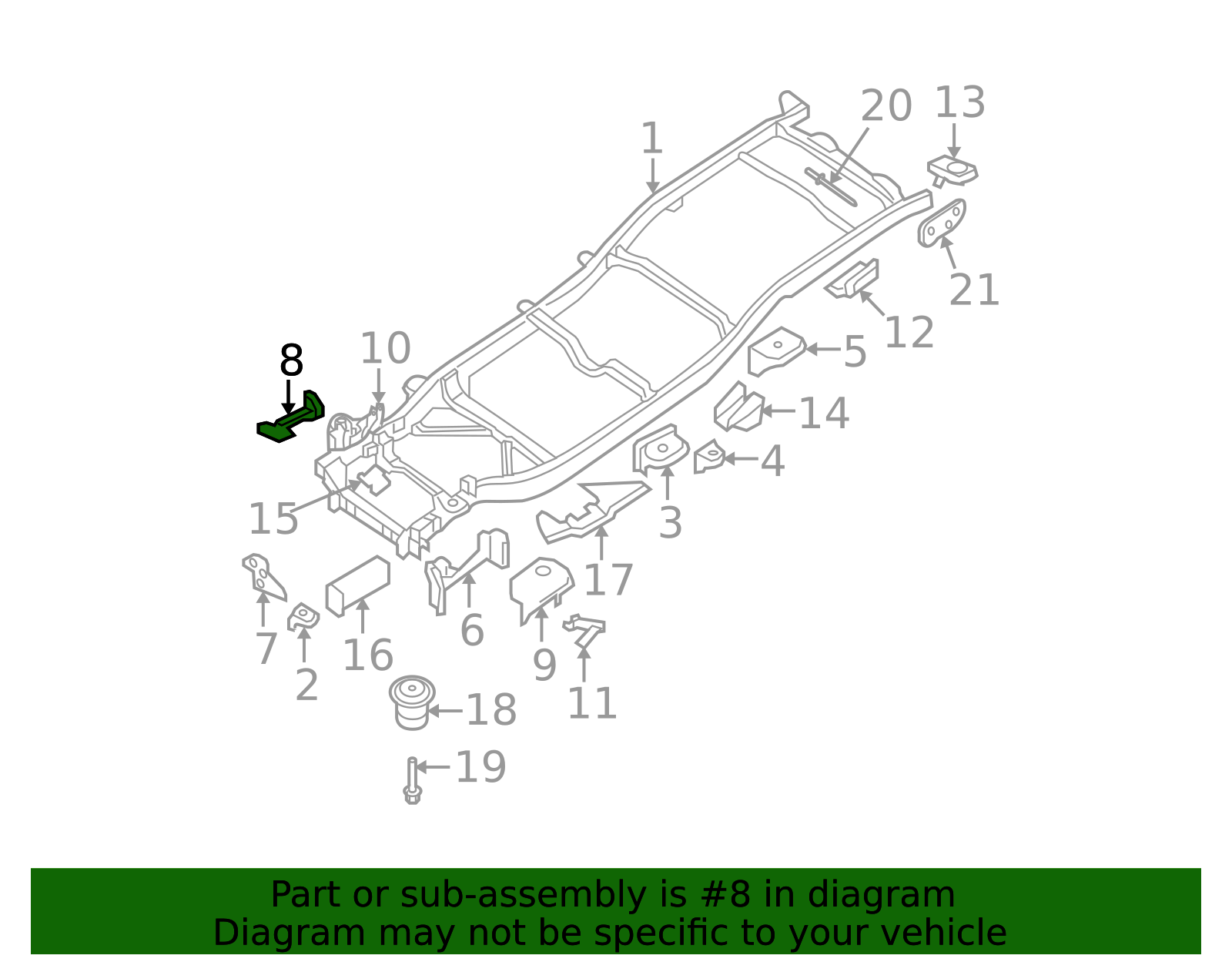 2005-2019 Nissan Frontier Mount Bracket 50311-EA030 | Team Nissan Inc.