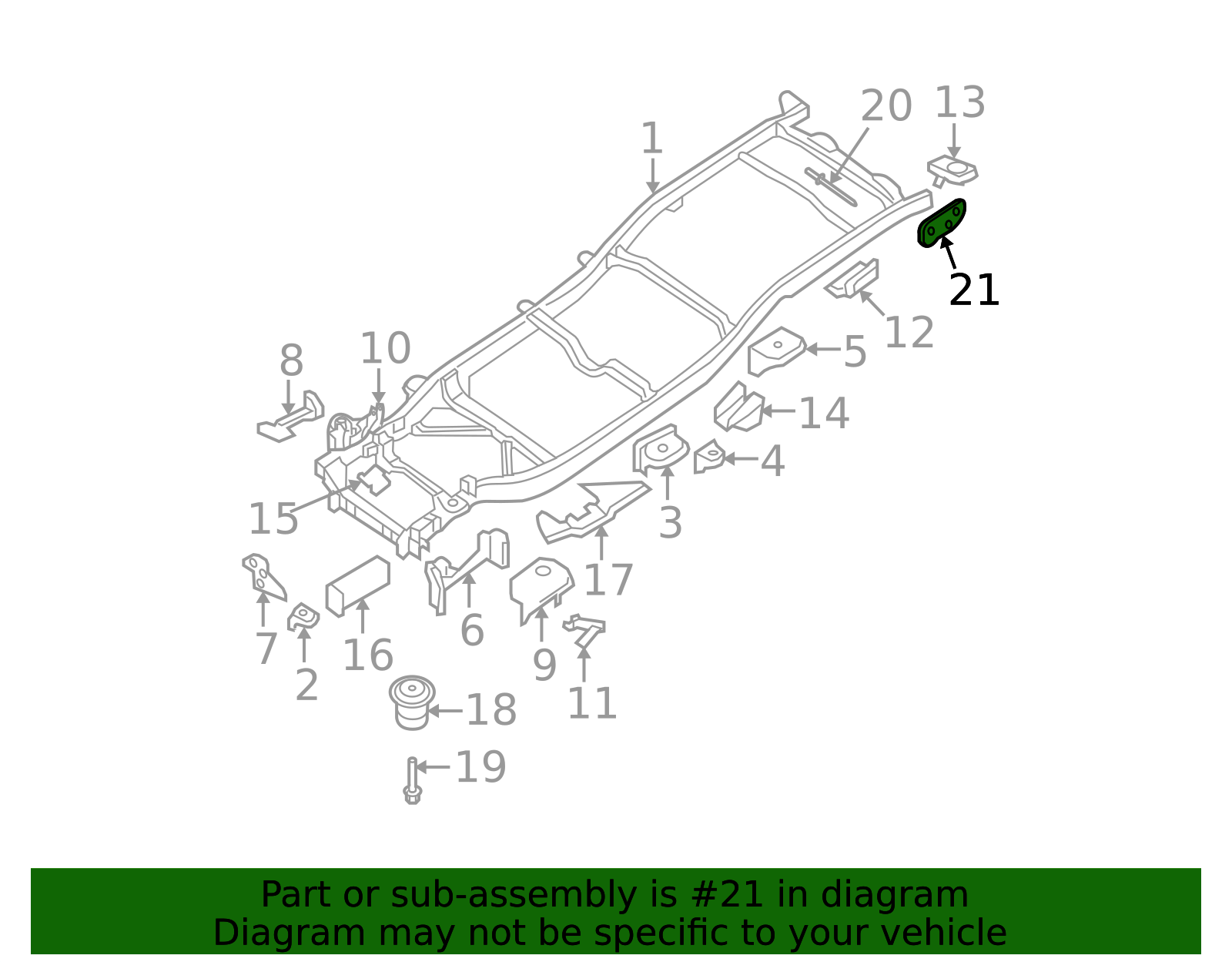 51517-EA830 - Shock Absorber Bracket - 2005-2019 Nissan Frontier ...