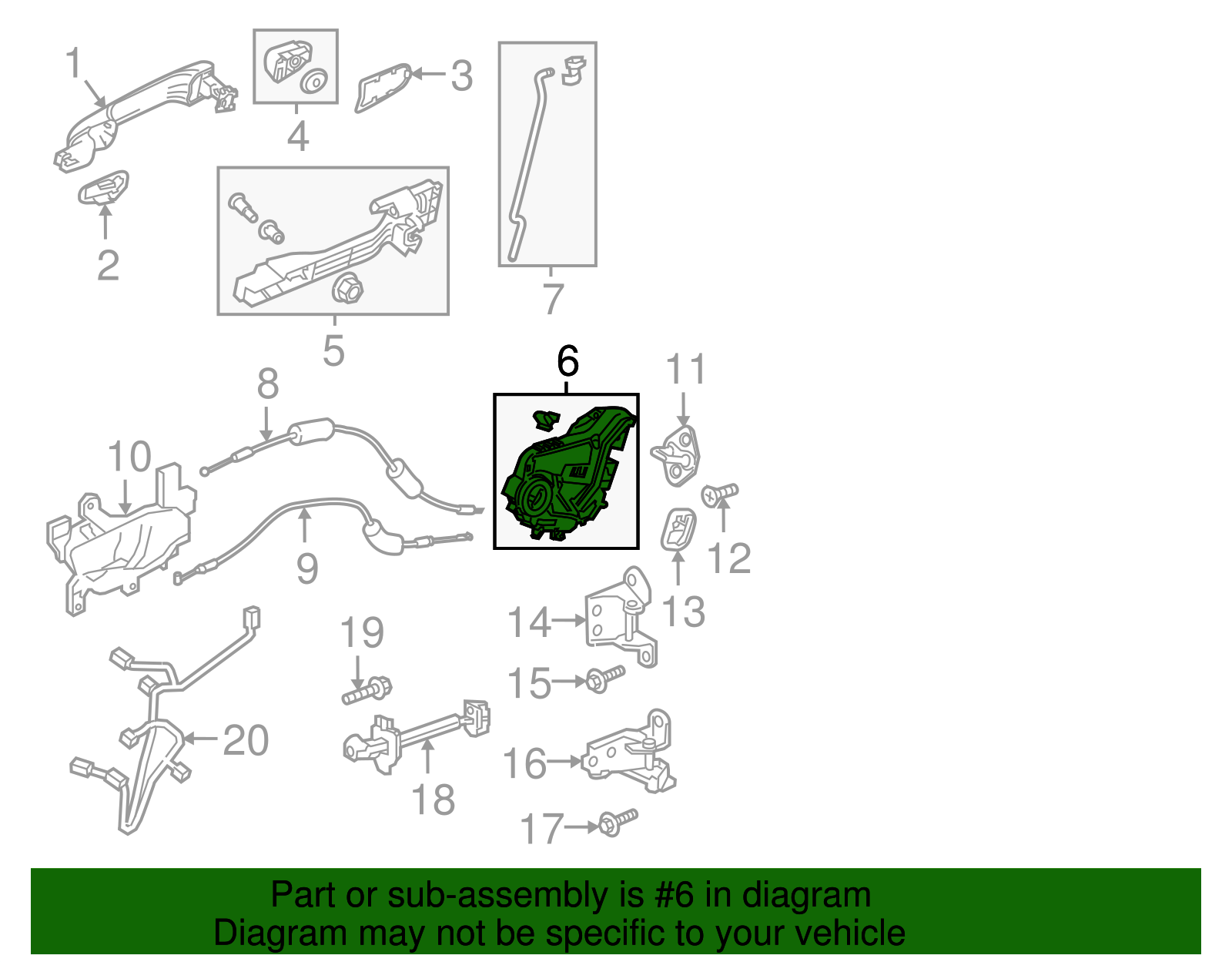 72610-TLA-A01 - 2017-2022 Honda CR-V - Latch Assembly R Rear Door Power ...