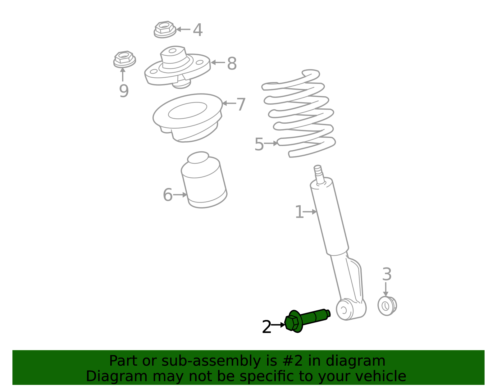 2007-2013 Ford Shock Mount Bolt -W712682-S439 | QuirkParts