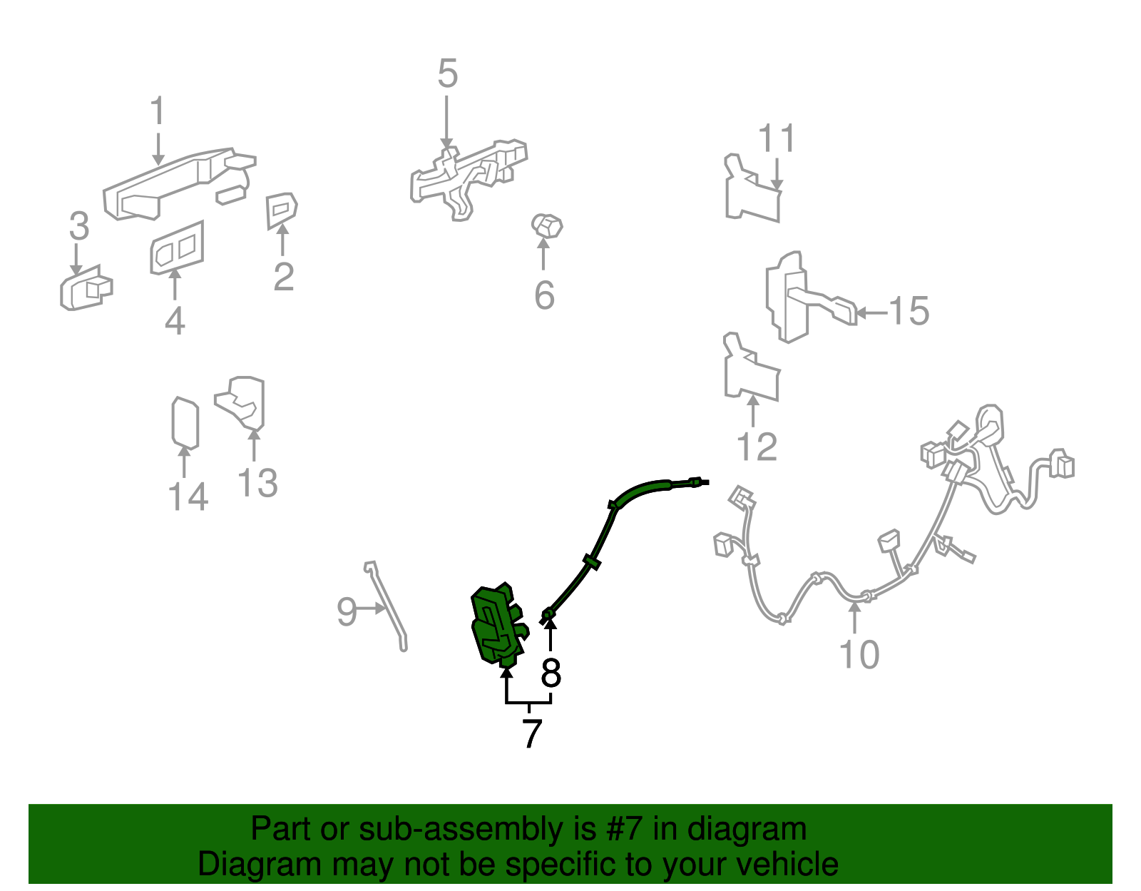 2008-2014 Cadillac CTS Front Passenger Side Door Latch 23190368 GM ...