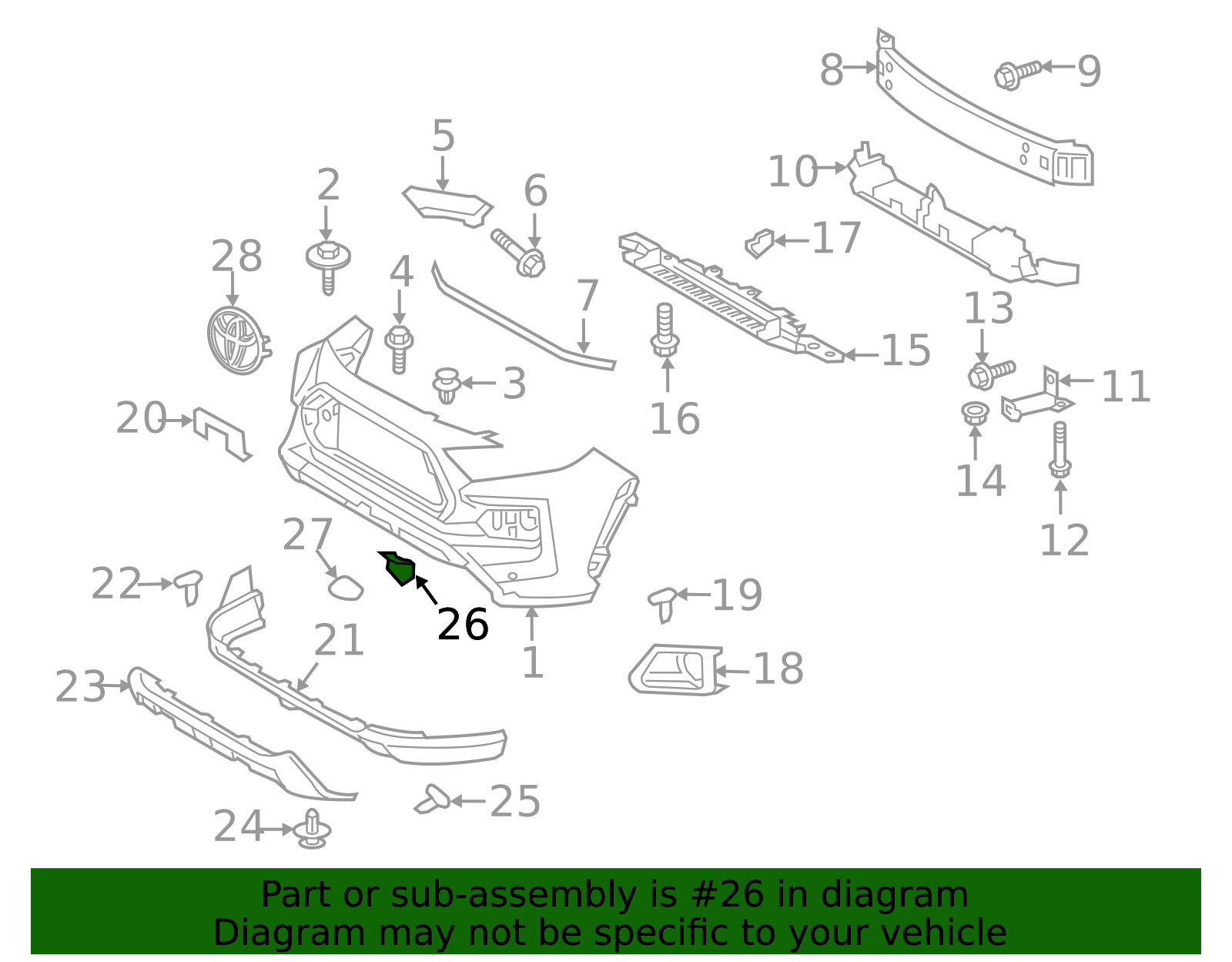 2019-2024 Toyota RAV4 Tow Eye Cap 52437-42903 | MotorMotor