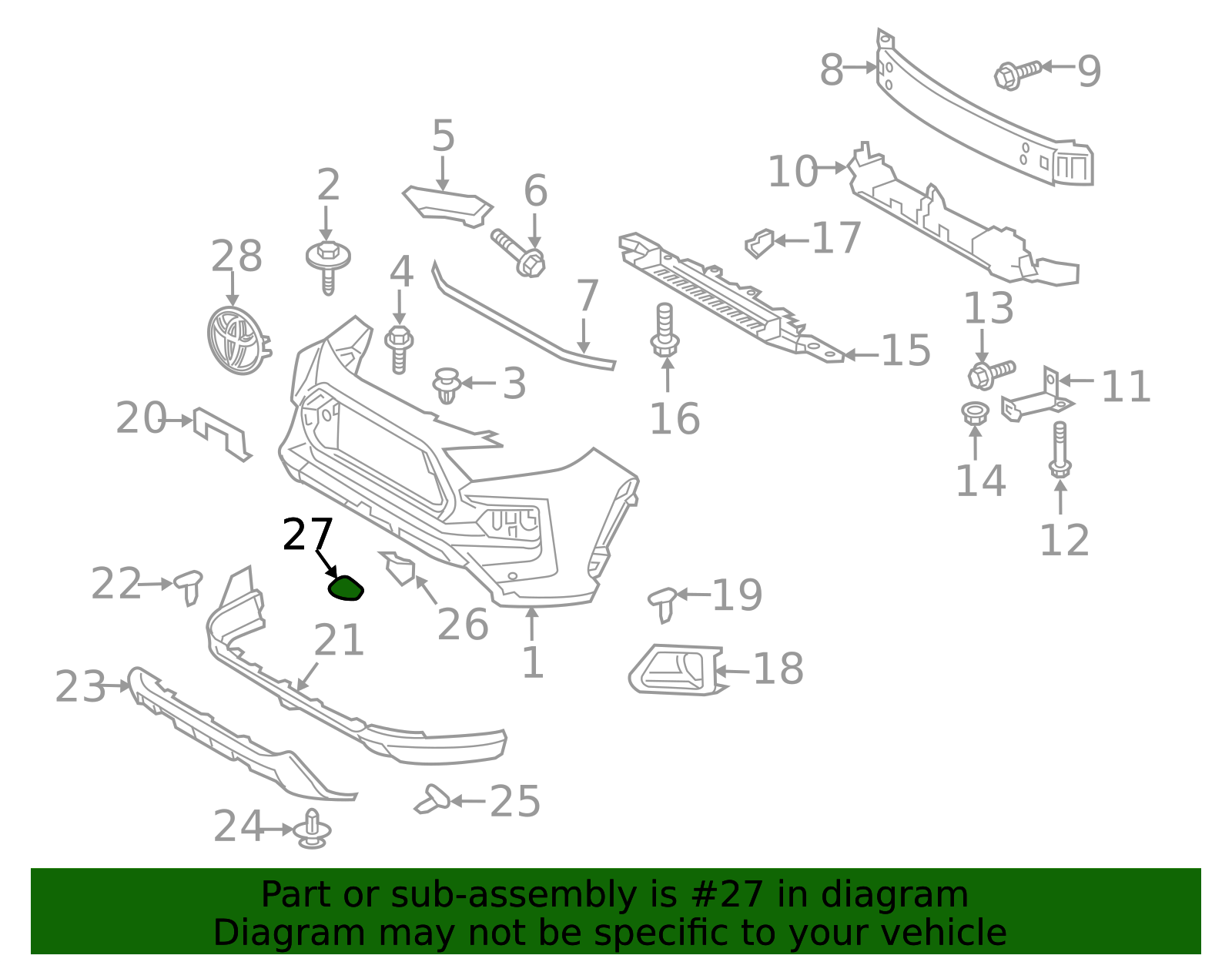 2019-2024 Toyota RAV4 Tow Eye Cap 53285-42130 | MotorMotor
