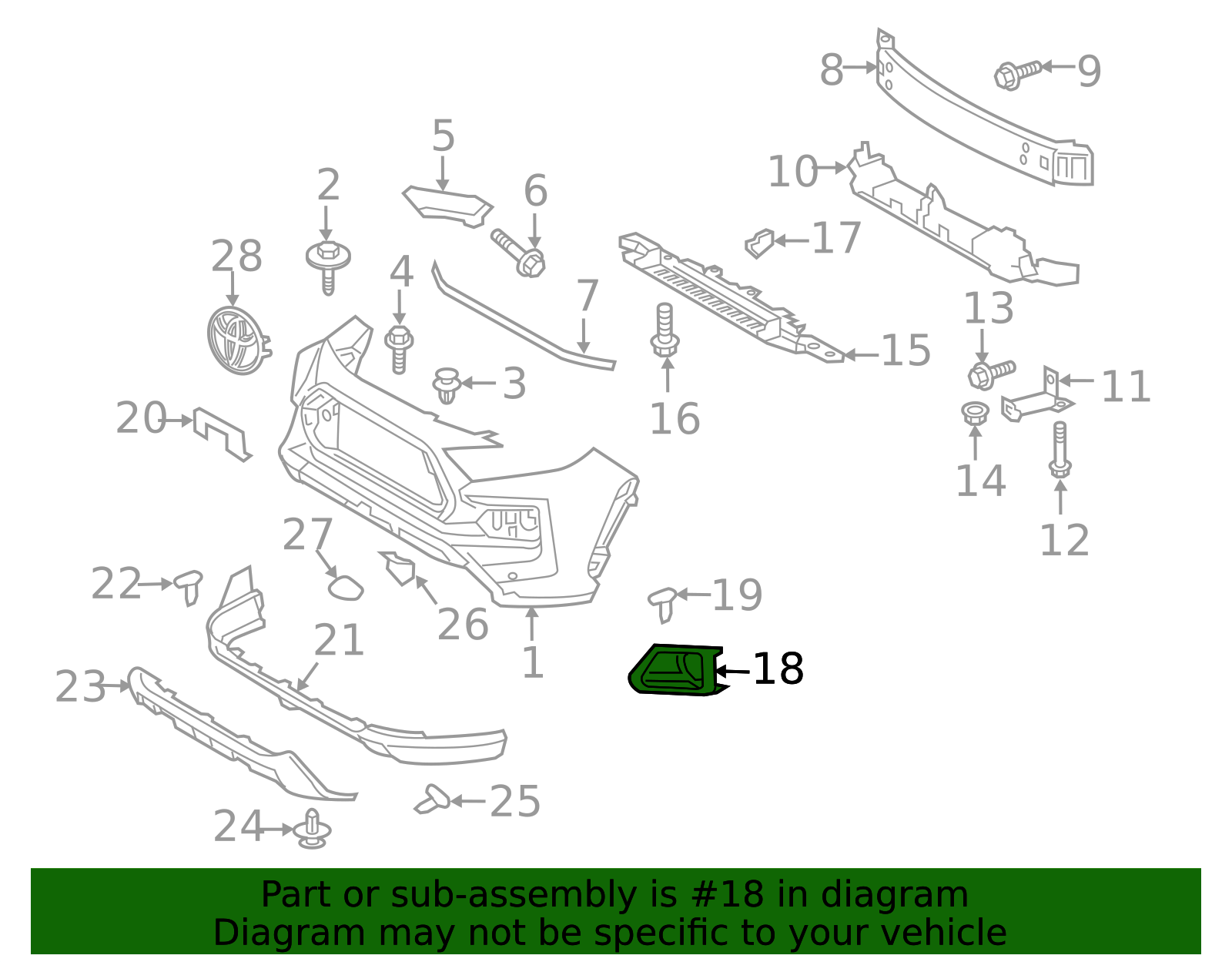 52128-0R170 - Fog Light Trim 2019-2024 Toyota RAV4 | Group 1 Auto Parts