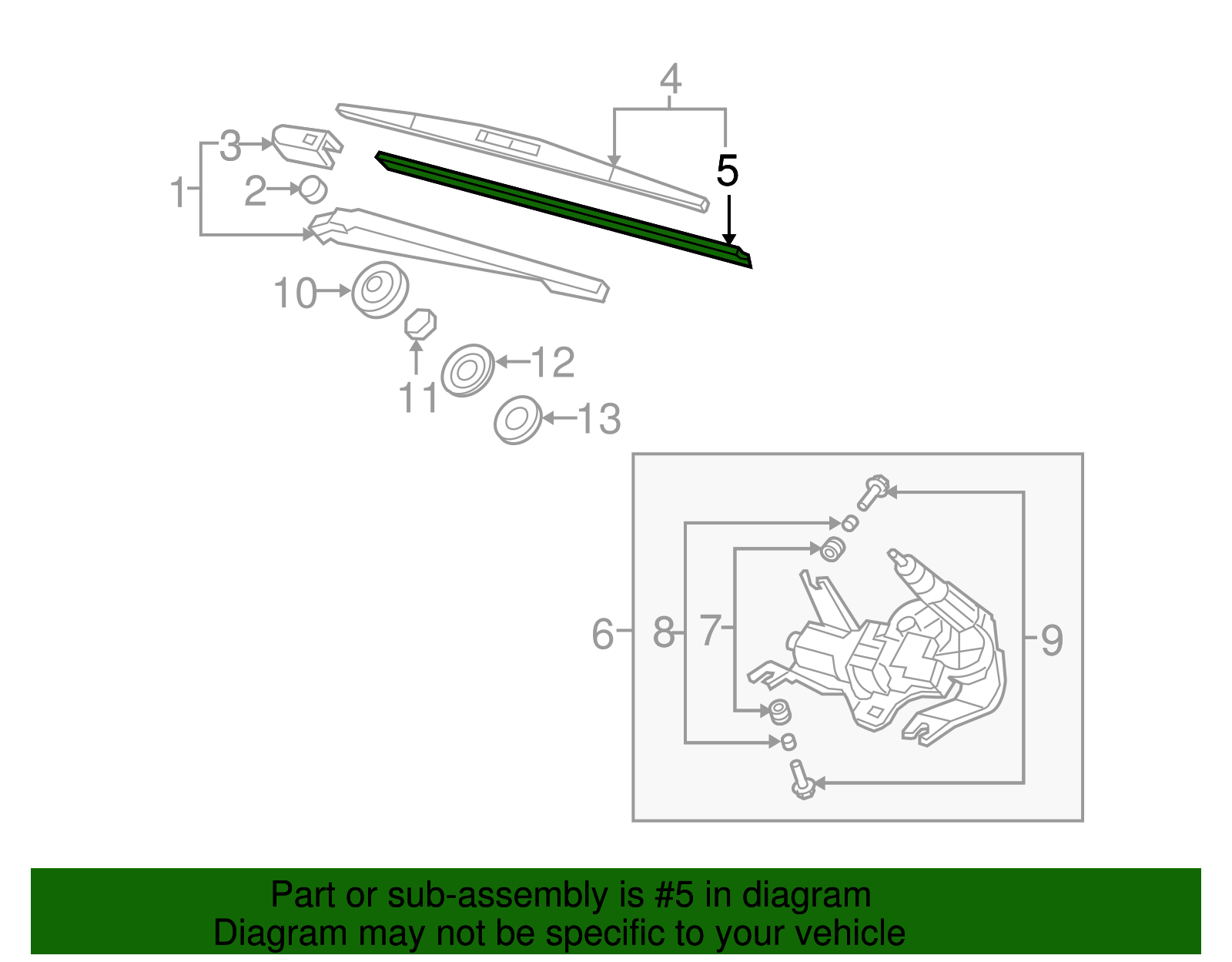 2007-2018 Acura RDX Wiper Blade Insert 76632-S2K-004 | AcuraPartsNow.com