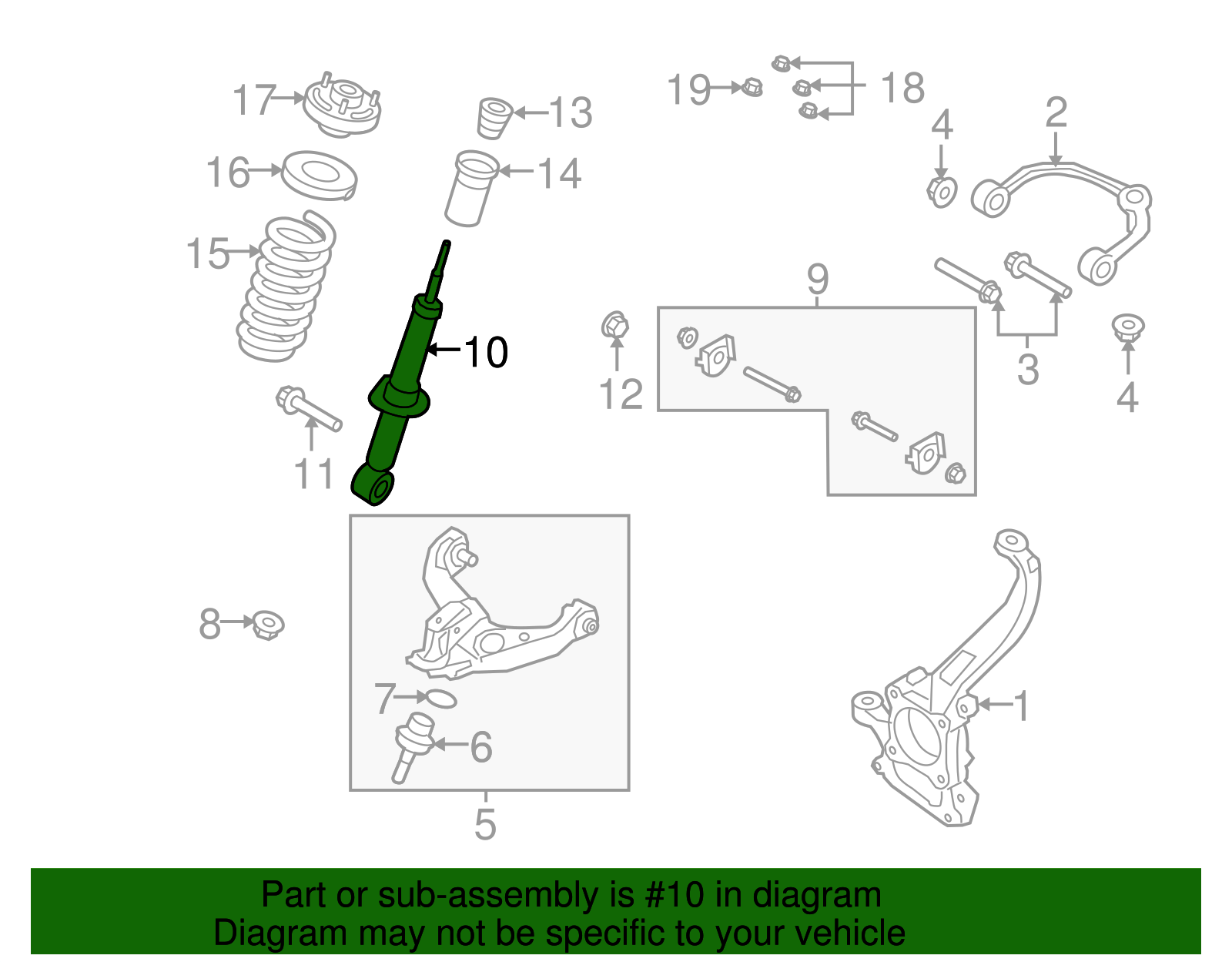 ASH-12246 - Shock Absorber Assembly 2009-2014 Ford F-150 | Ford Parts ...