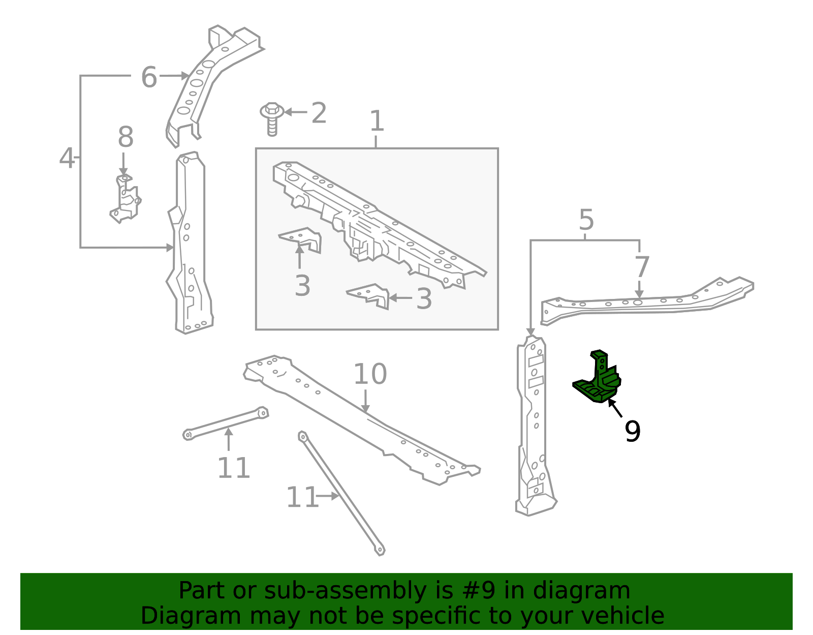 52142-06160 - High-Quality Radiator Support Side Panel Bracket for 2018 ...