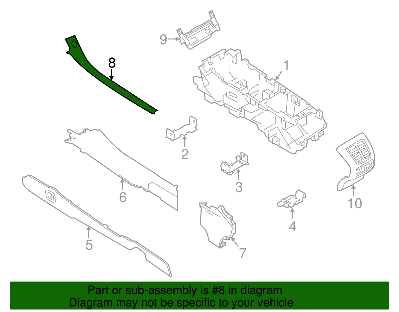 2013-2019 Ford Taurus Trim Bezel DG1Z-54061A17-BB | Varsity Ford