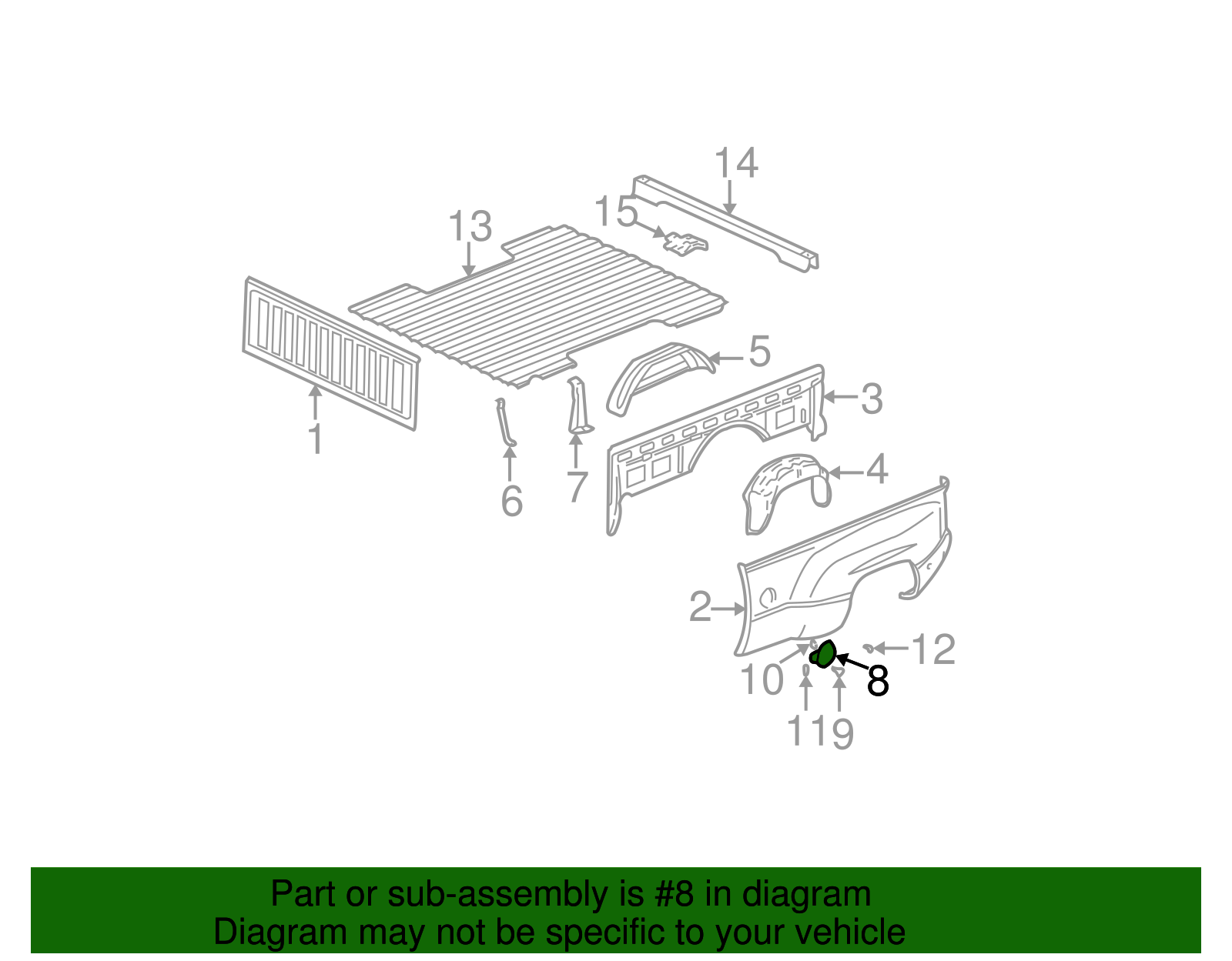 1999-2007 GM Fuel Tank Filler Door Assembly with Spring and Hinge Pin ...