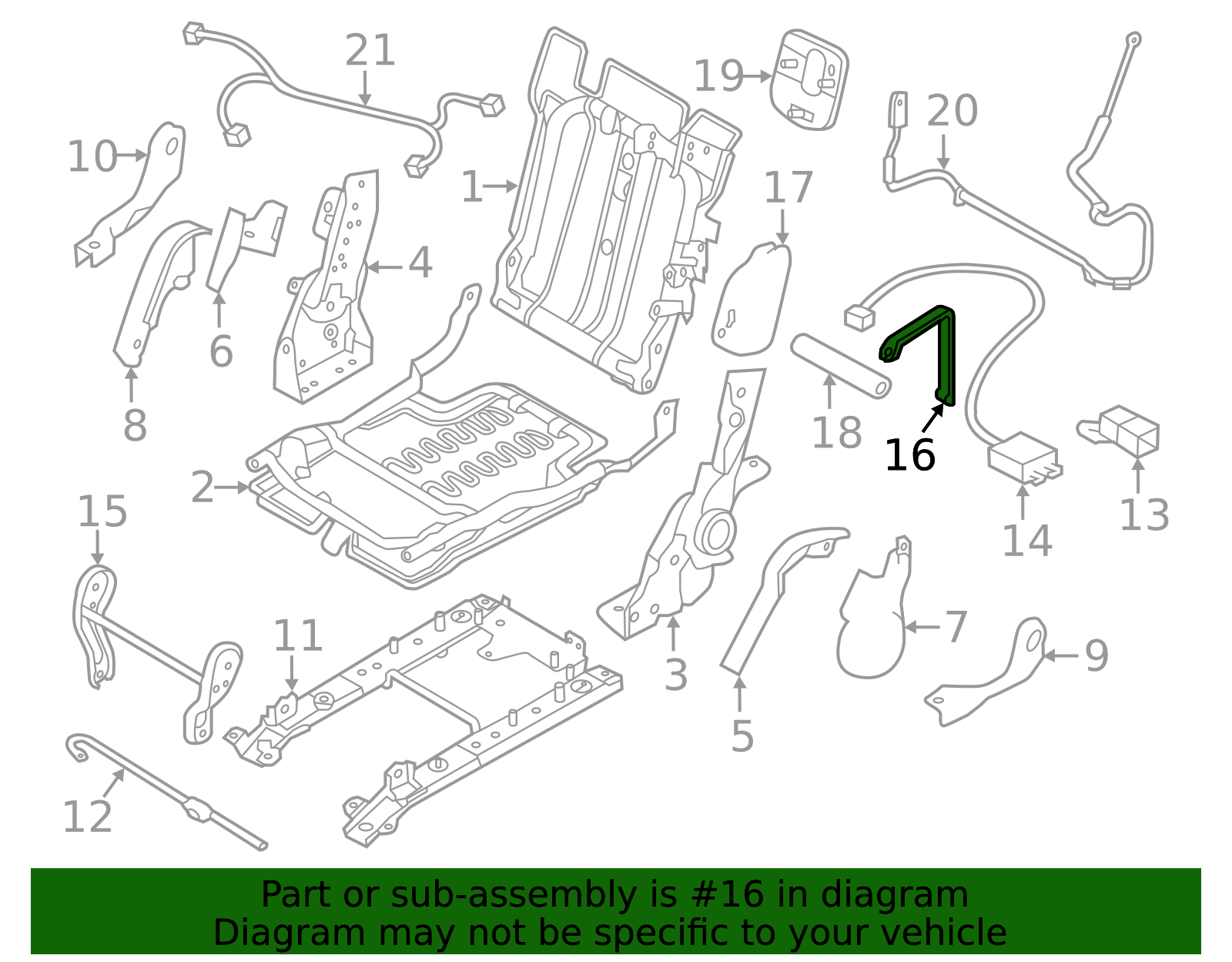 89418-1JA0C - Seat Back Recliner Adjustment Handle Official Nissan ...