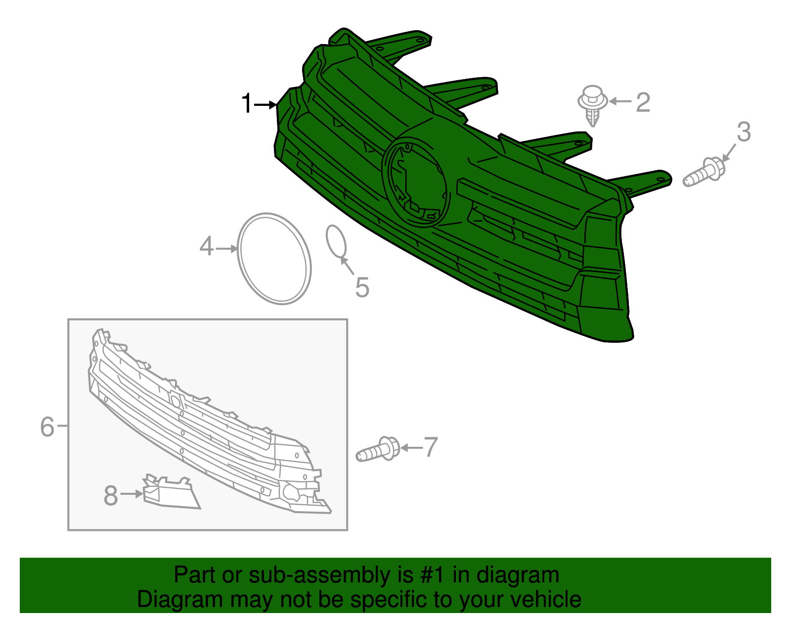 53101-0E261 - Grille Assembly 2019 Toyota Highlander | Toyota San Diego ...