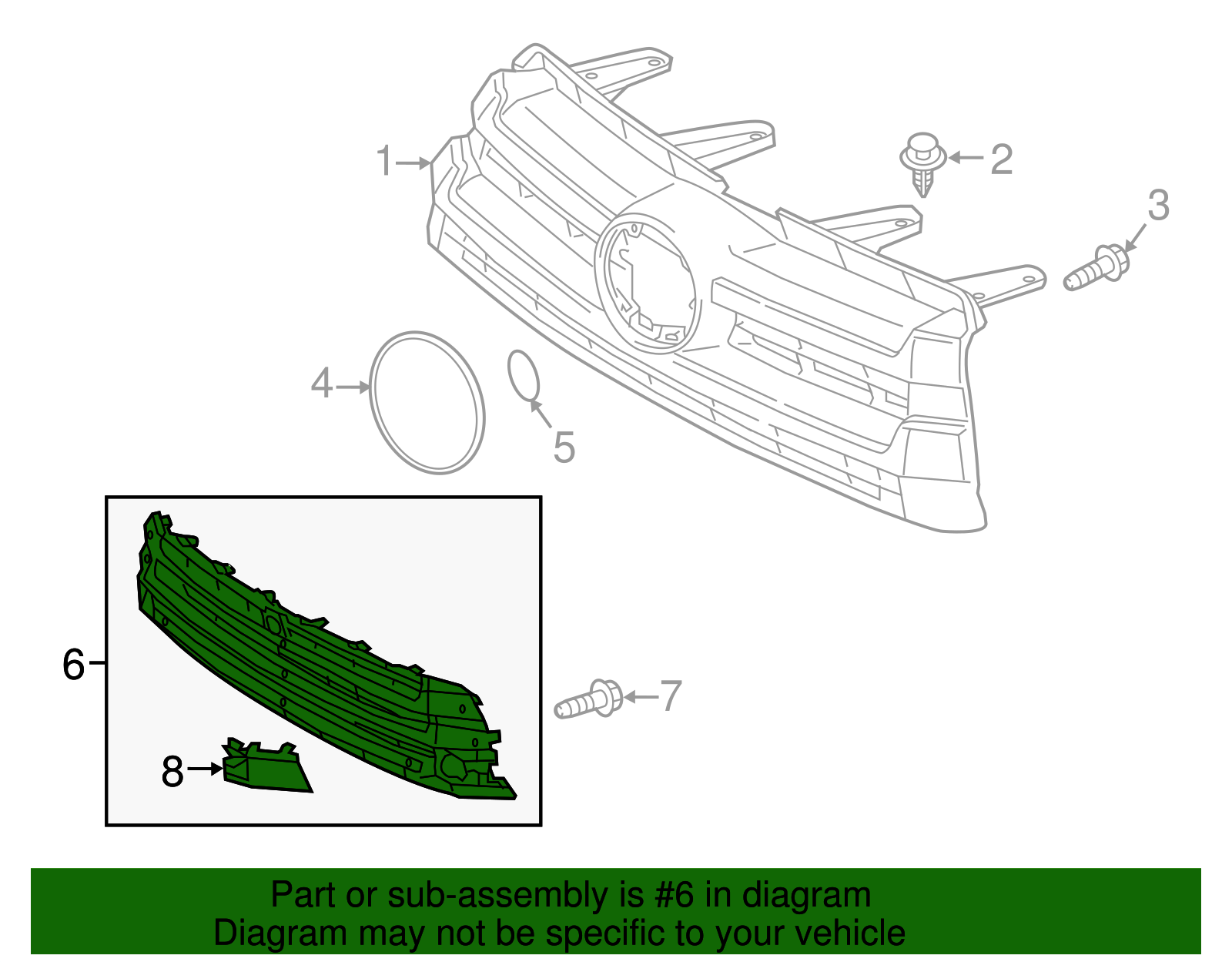 53102-0E090 - Lower Grille - 2017-2019 Toyota Highlander | OEM Genuine ...
