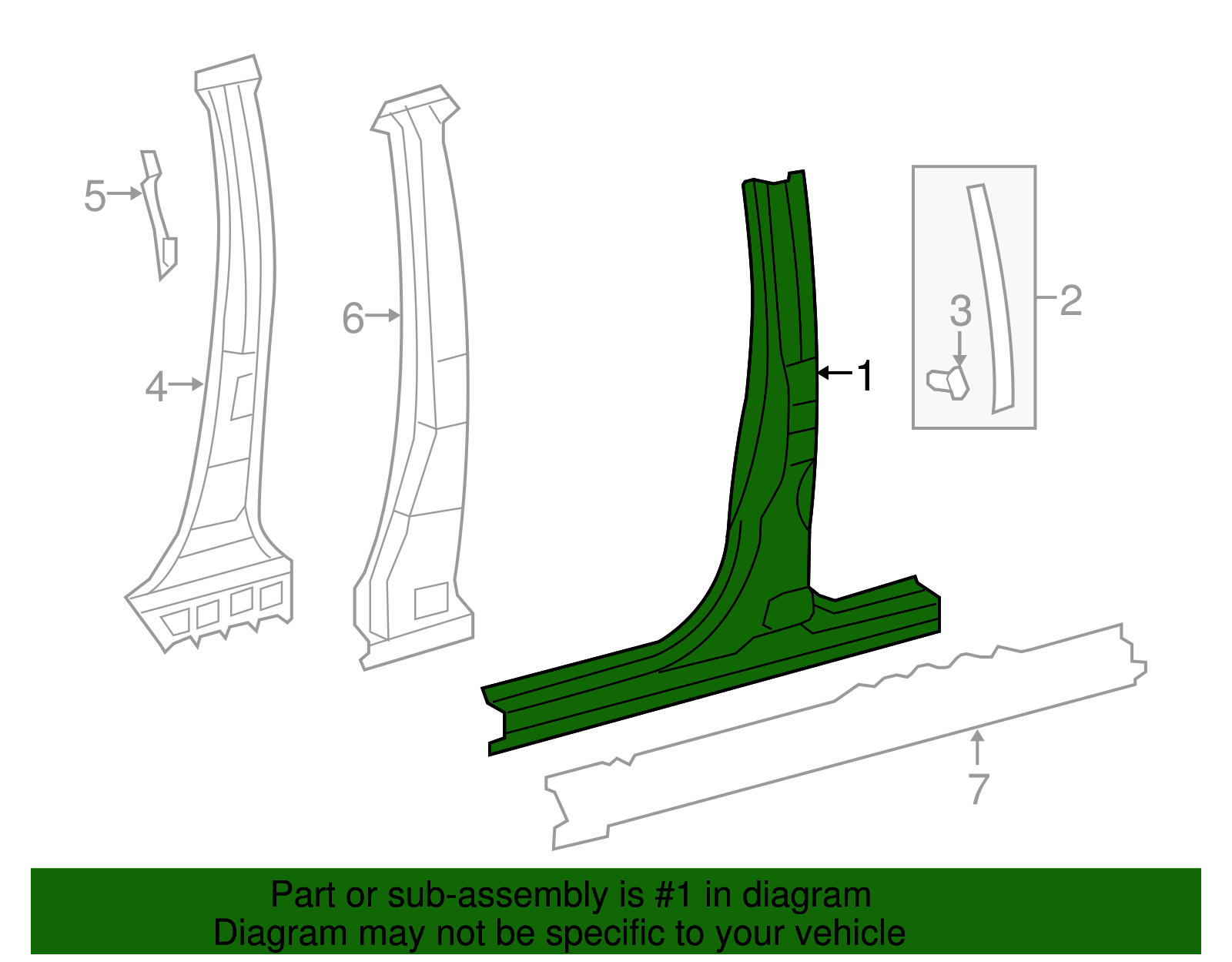 61411-0C070 - High-Quality Center Pillar & Rocker for 2007-2021 Toyota ...