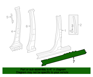 61403-0C906 - 2007-2021 Toyota Tundra - Rocker Reinforced | Discount ...