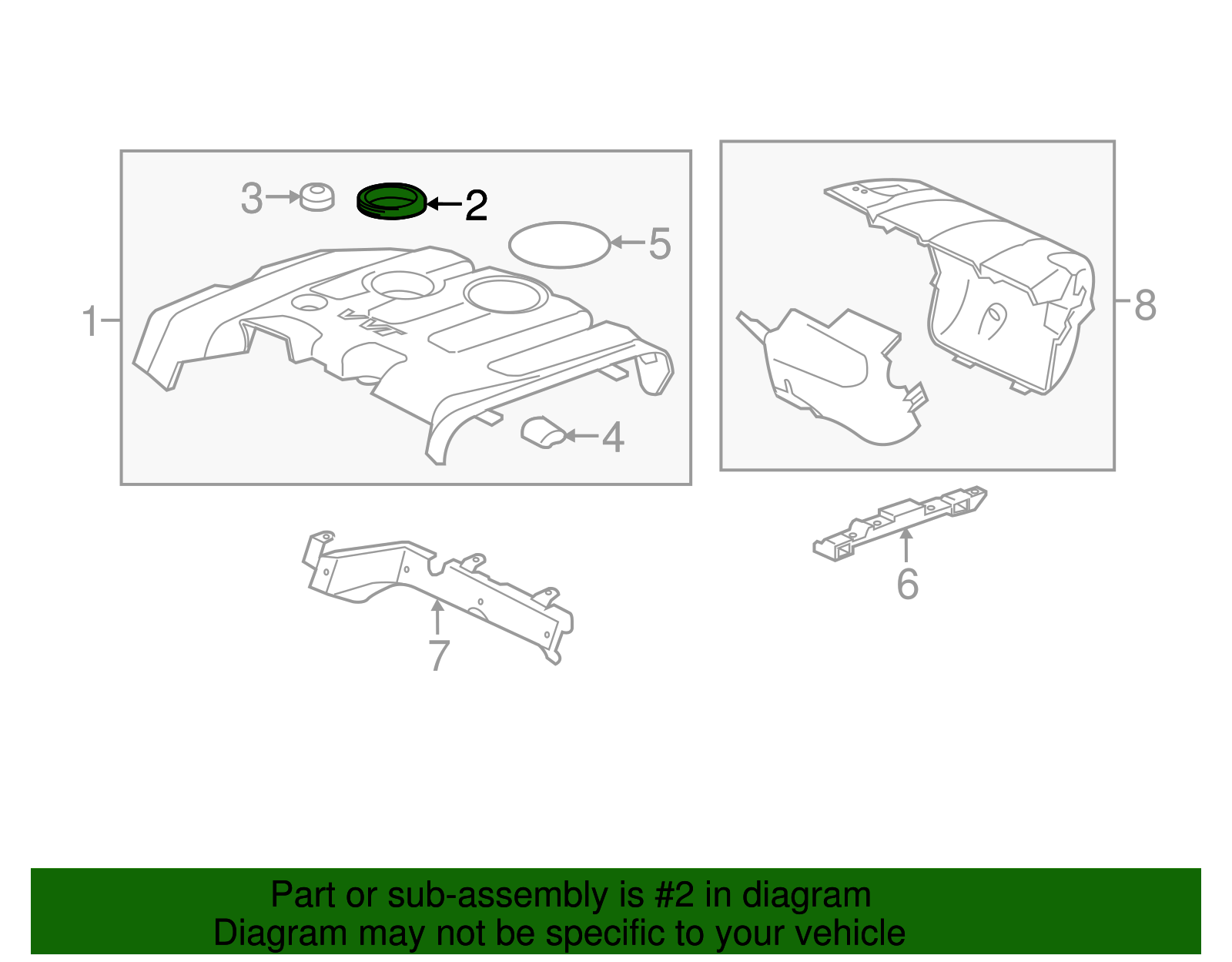 2005-2023 GM Upper Engine Intake Manifold Sight Shield Grommet 12600319 ...