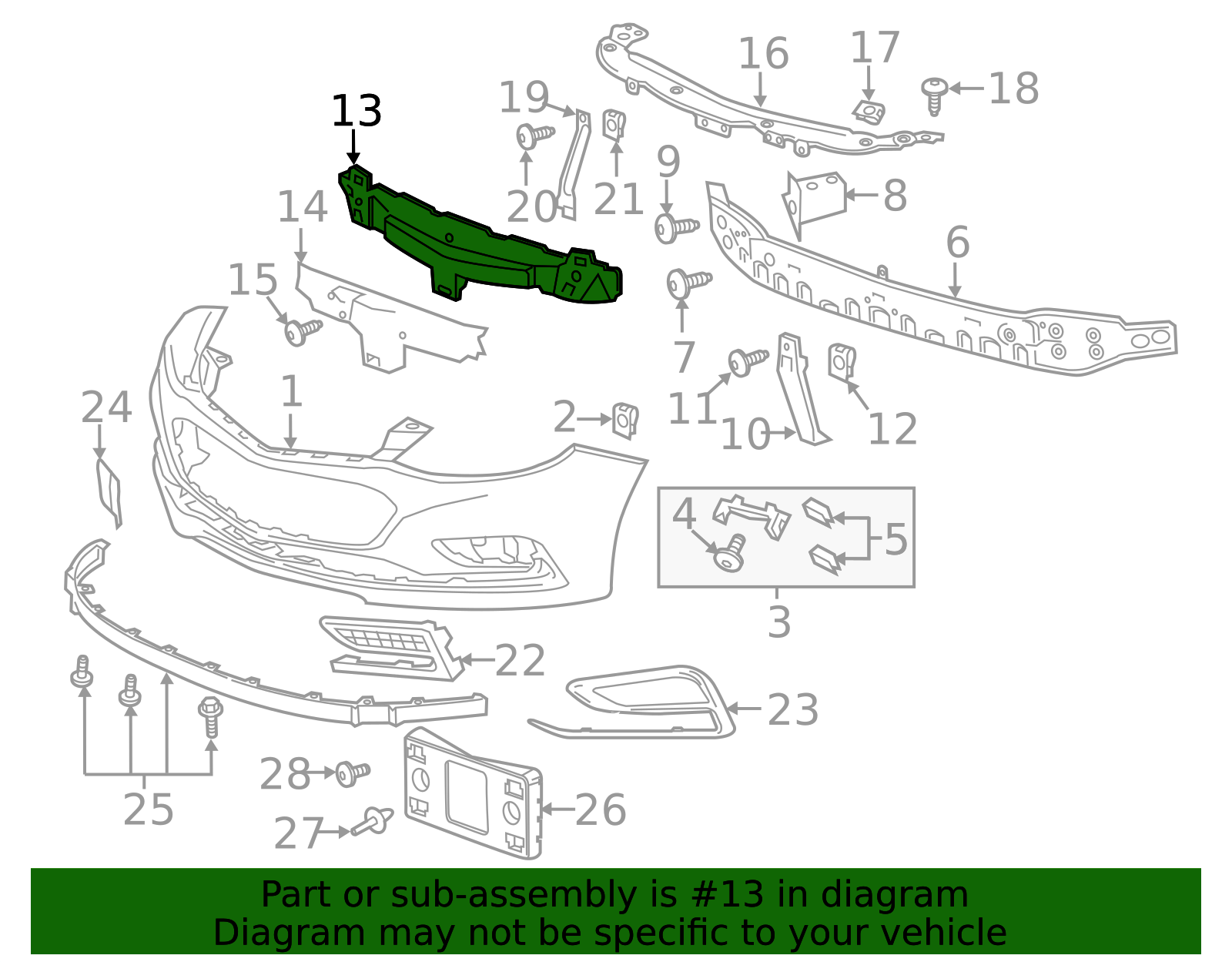 Front Bumper Fascia Energy Absorber 84118267 | Shop Matick Buick GMC