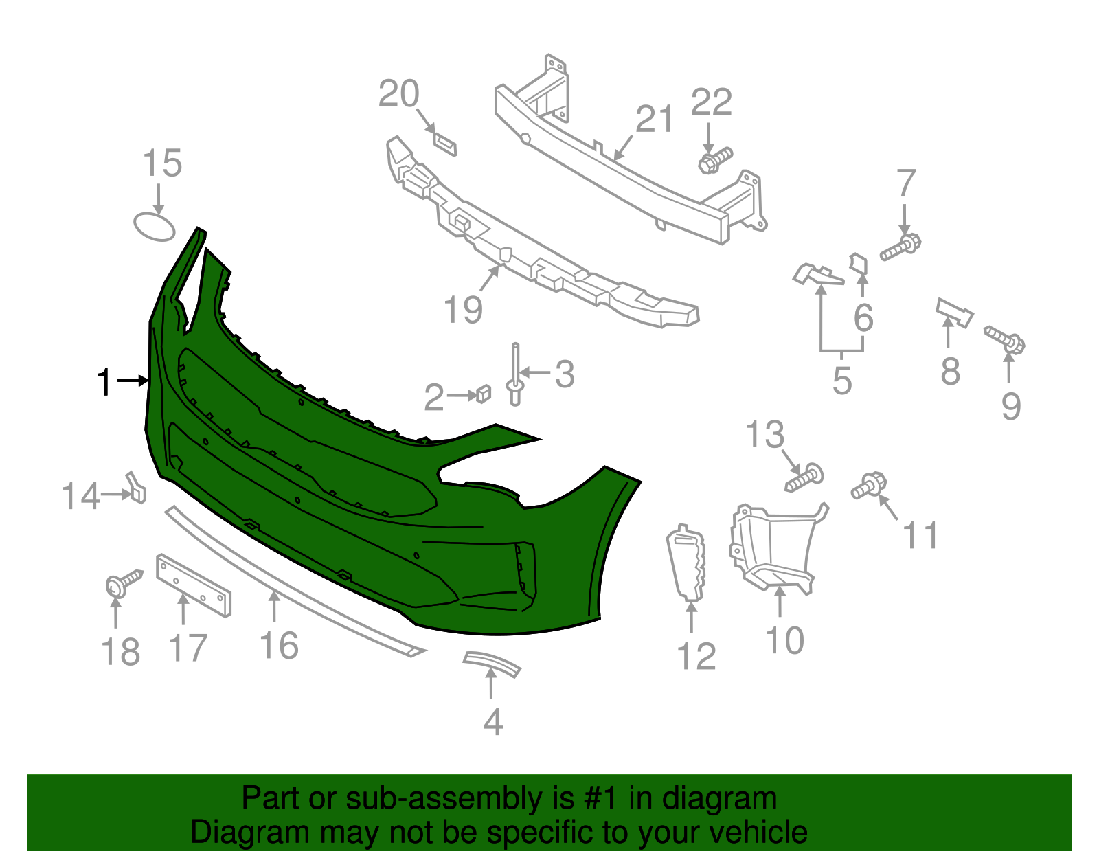 86510-J5000 - Bumper Cover 2018-2020 Kia Stinger | Kia.Parts Store