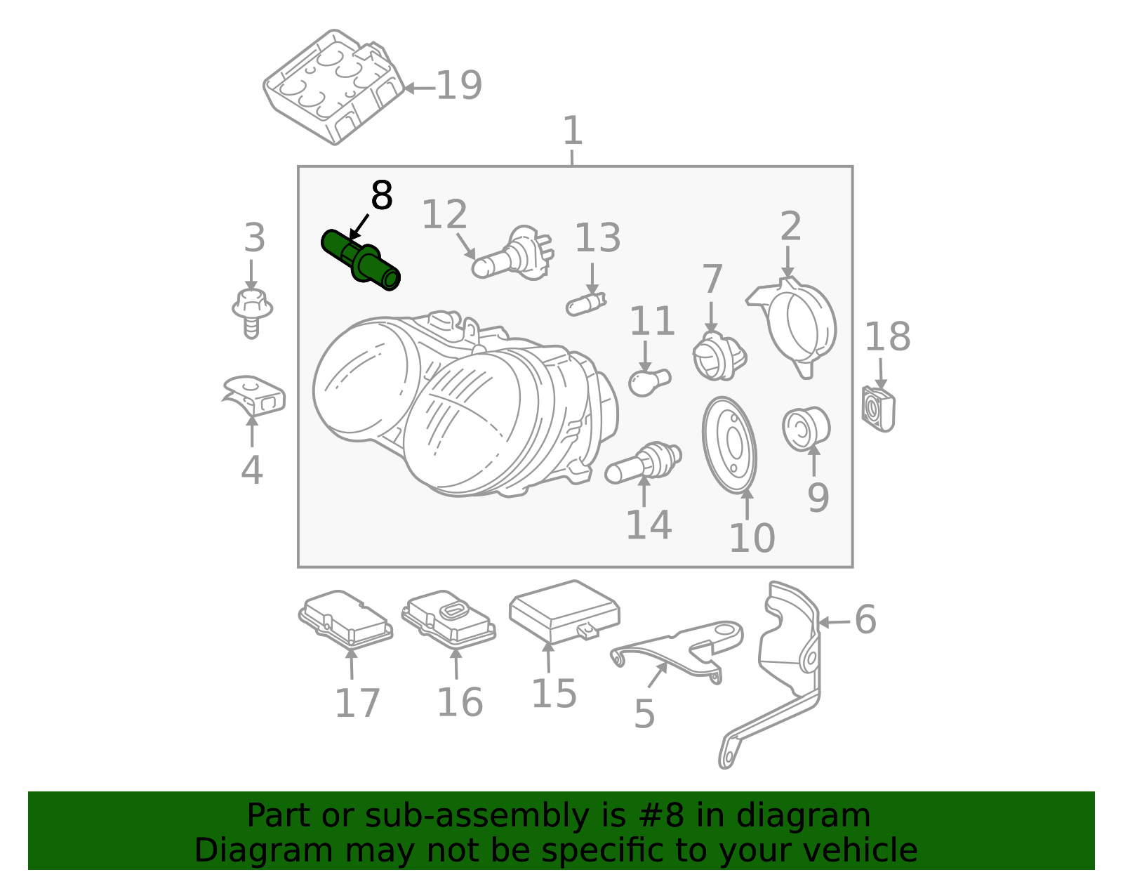 001-826-35-82-65 - Parking Light Bulb Socket Mercedes-Benz Premier Parts