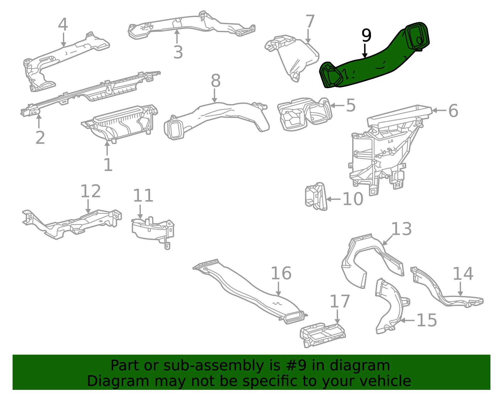5584642030 - 2023-2024 Subaru Solterra - Outer Duct Extension | Subaru ...