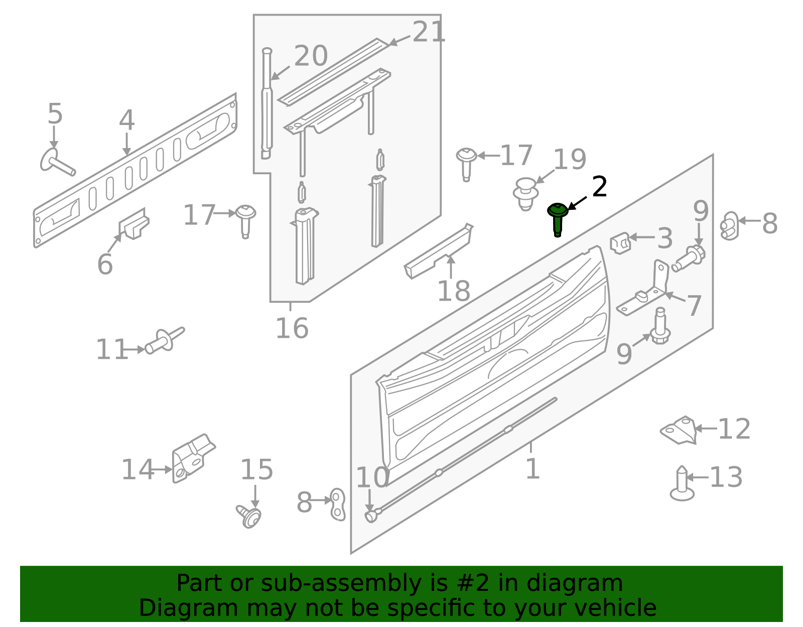 W717424-S450 - Tail Gate Bolt 2015-2025 Ford | Ford Parts Direct
