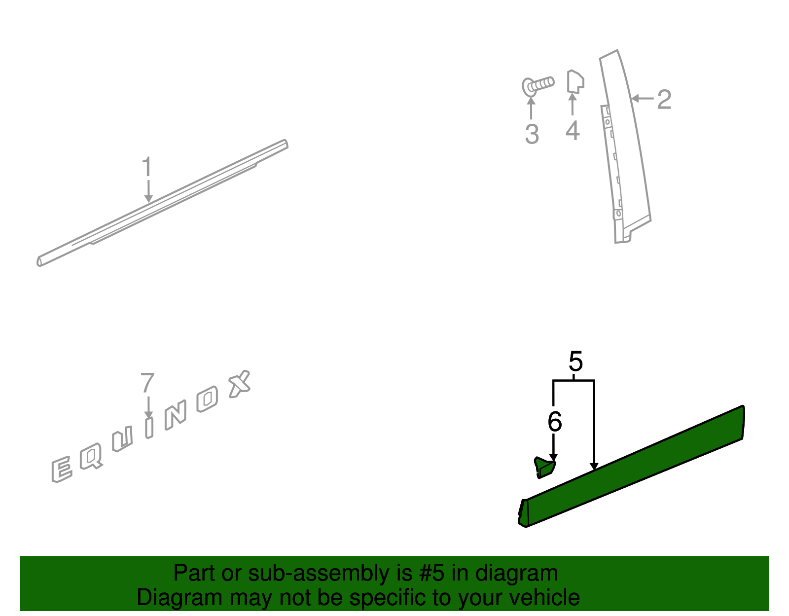 2018-2024 Chevrolet Equinox Lower Molding 84853274 | Shop Matick Buick GMC
