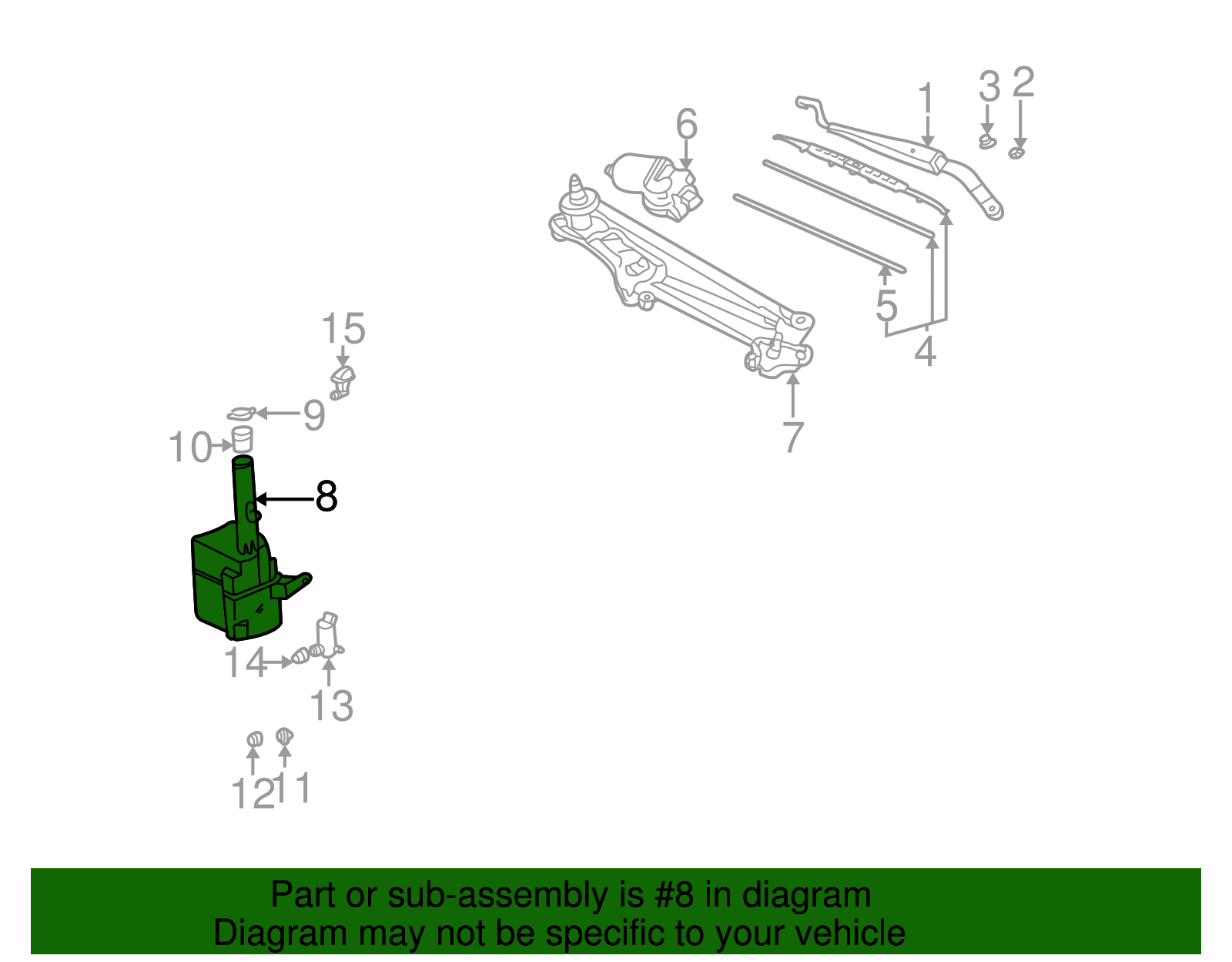 2002-2006 Toyota Camry 2002-2006 Toyota Camry - Washer Reservoir 85315 ...