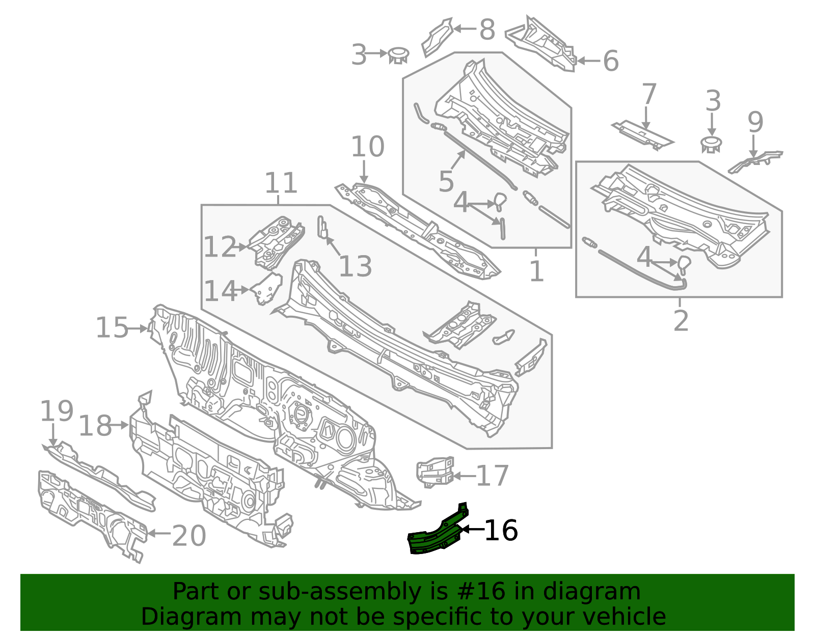 Genuine Official Toyota Dash Panel Brace part# 55137-WB001 for 2016 ...