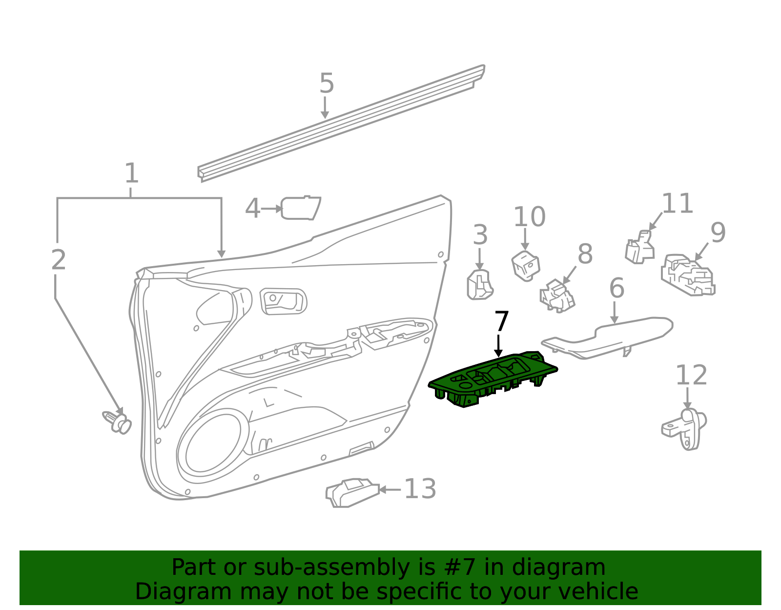 2016-2022 Toyota Switch Bezel 74232-47190 | OEM Parts Online