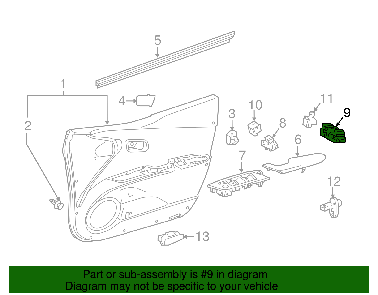 2016-2021 Toyota Window Switch 84040-47070 | Toyota Parts Center