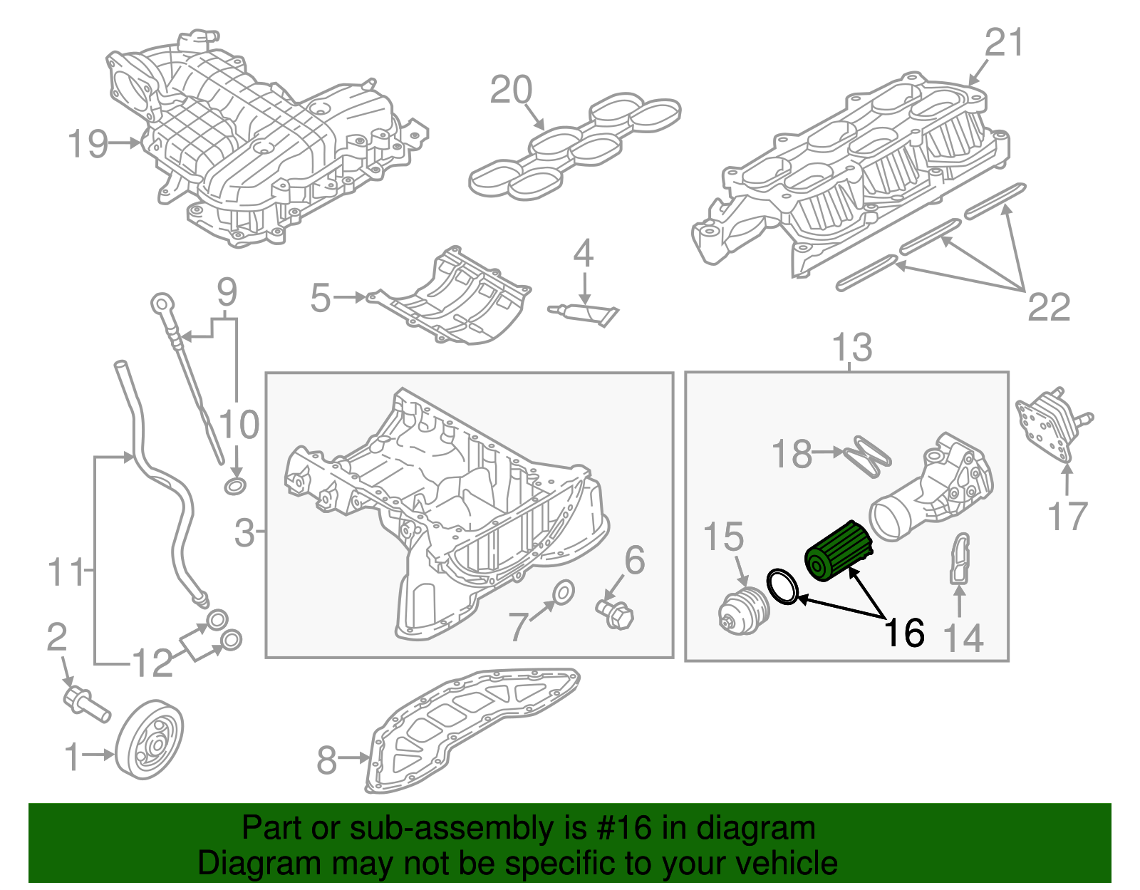 Hyundai - 26320-3LTA0 - Oil Filter - 2017-2025 Genesis | OEM Hyundai ...