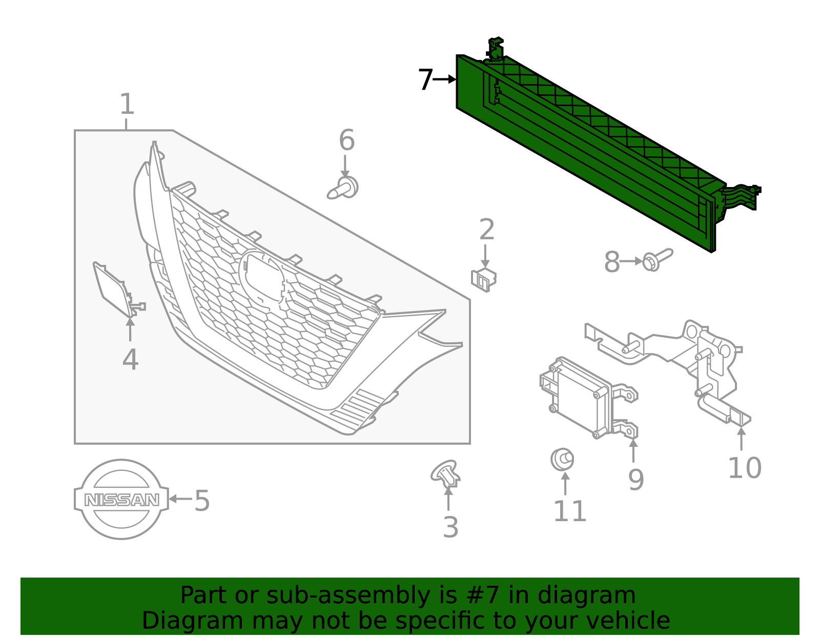 62330-6CA0C - Lower Grille 2019-2022 Nissan Altima | Official Nissan ...