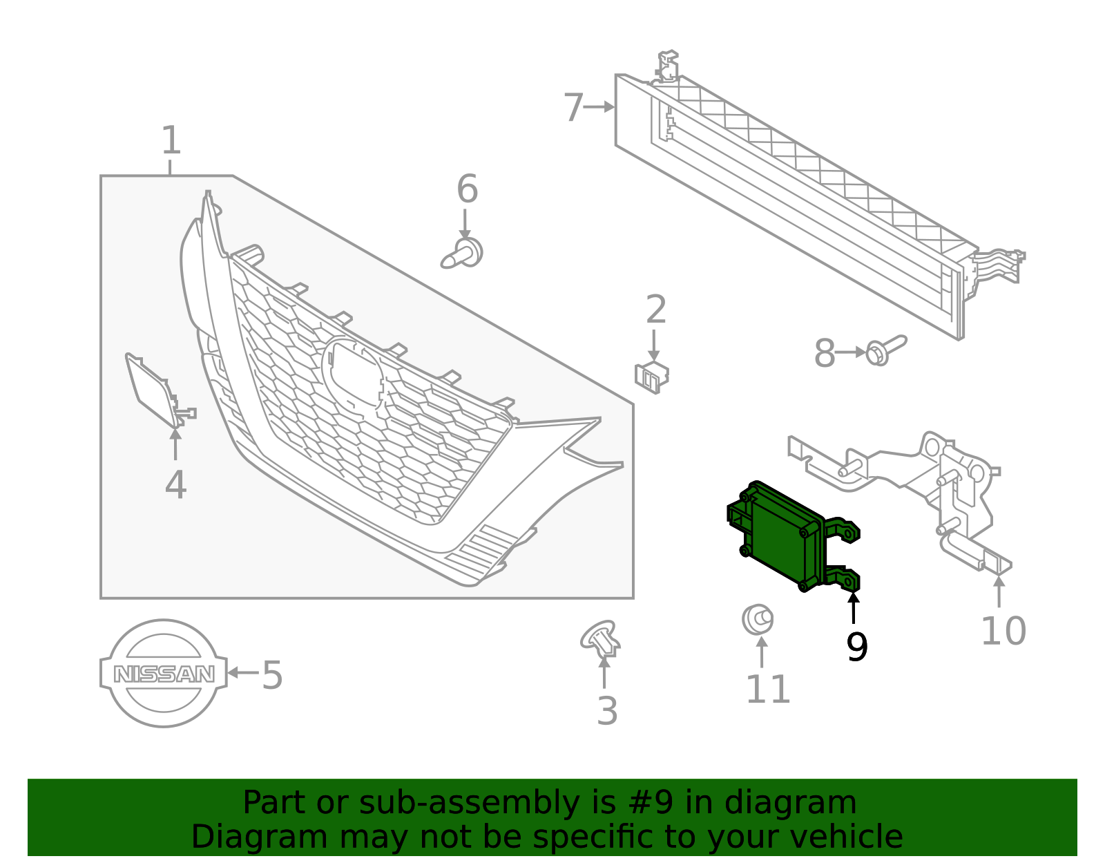 Genuine Front Distance Sensor (l34 P15) - 28438-5FA6A | NissanParts.cc ...