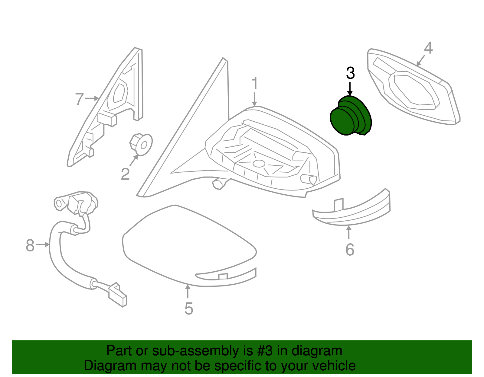 Door Mirror Motor - OEM Electric Adjustment Replacement | AutoNation Parts
